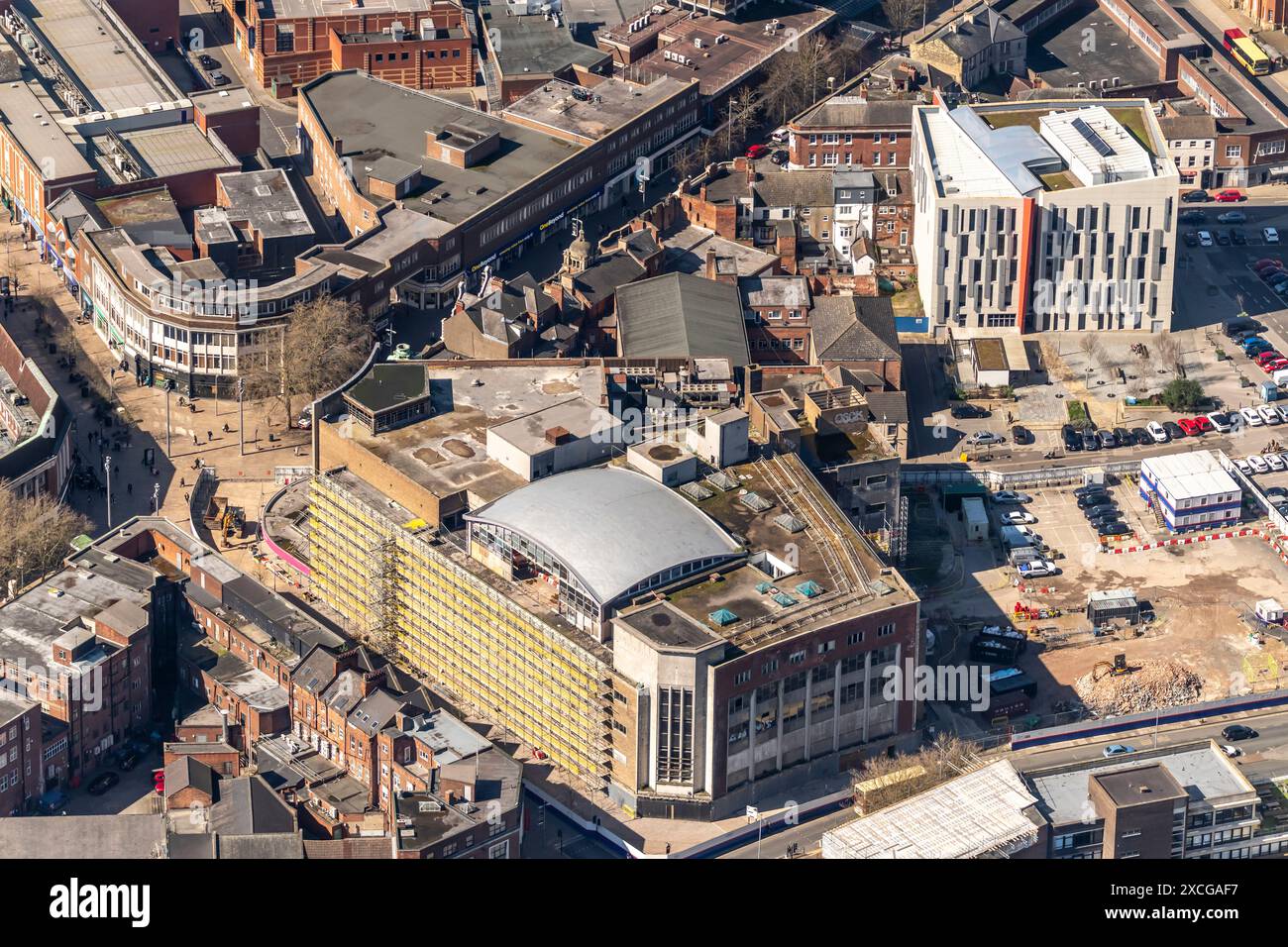Aerial photo of centred on Albion Square development on Jameson Street ...