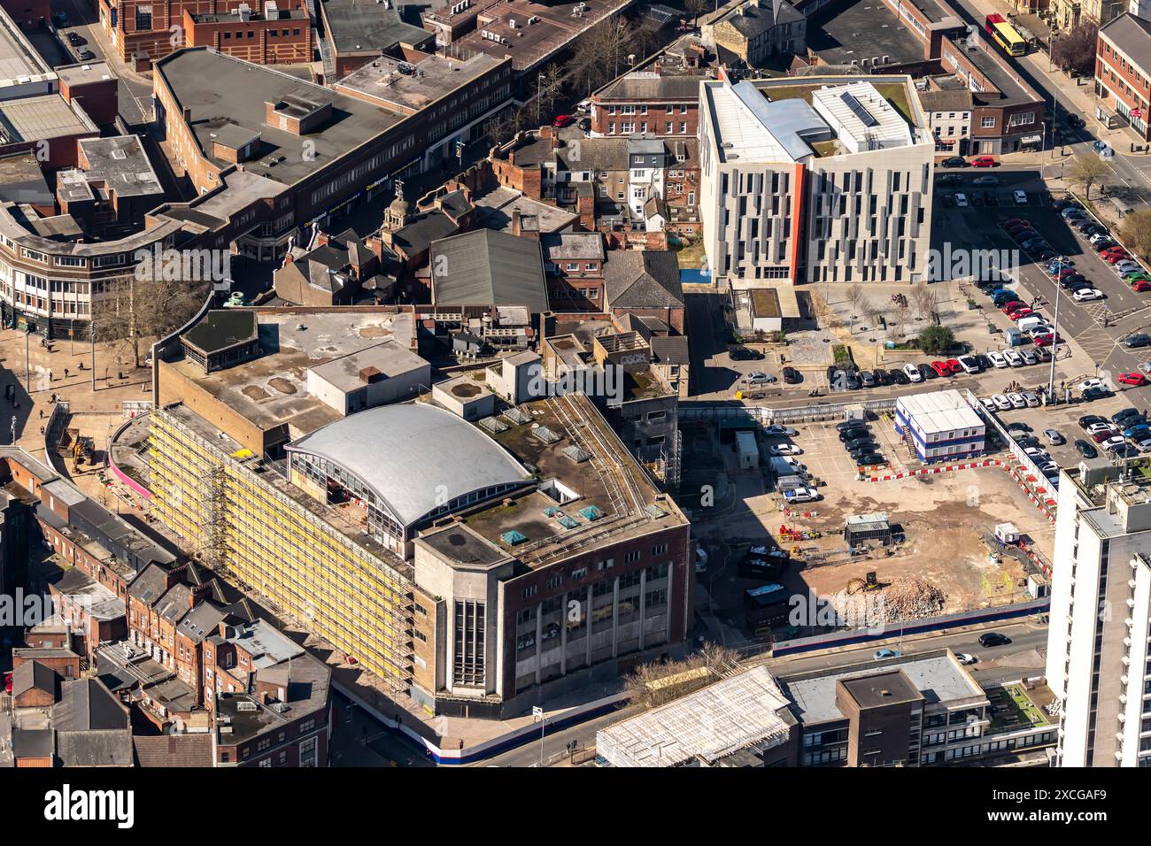 Aerial photo of centred on Albion Square development on Jameson Street ...