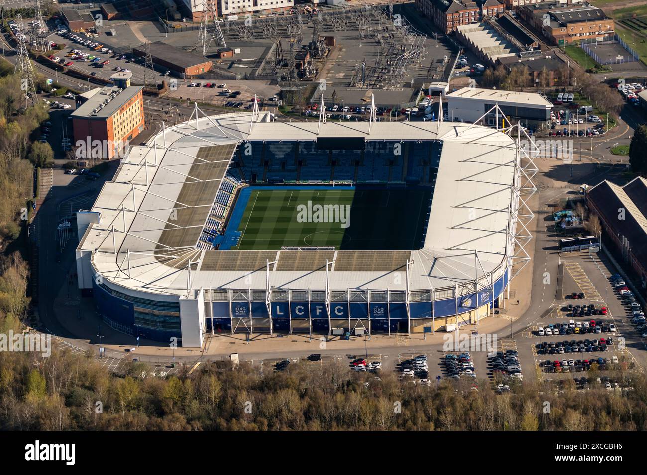Aerial photo of Leicester City FC King Power Stadium taken from 1500 ...