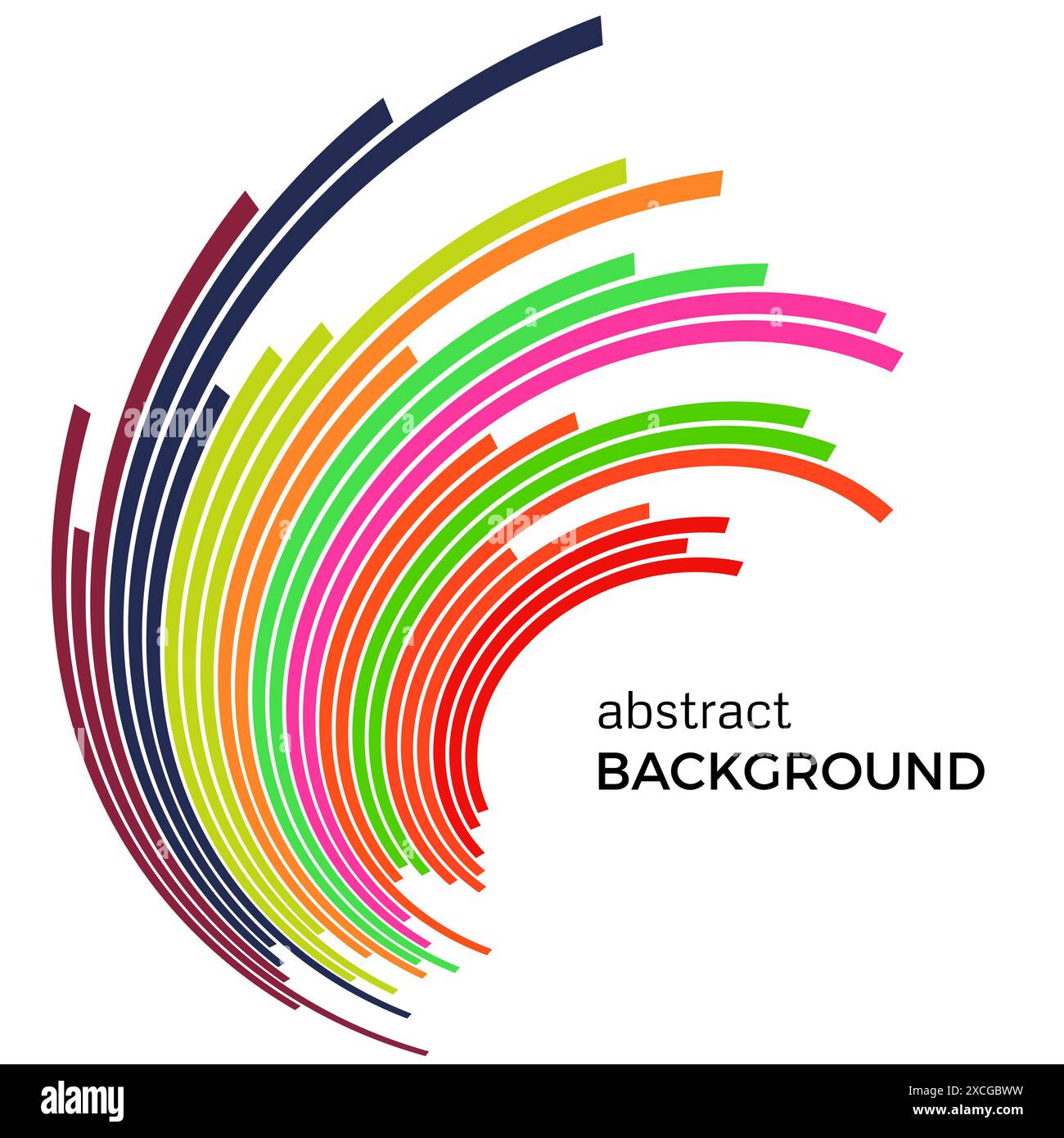 Abstract background with colorful rainbow lines. Colored lines with ...