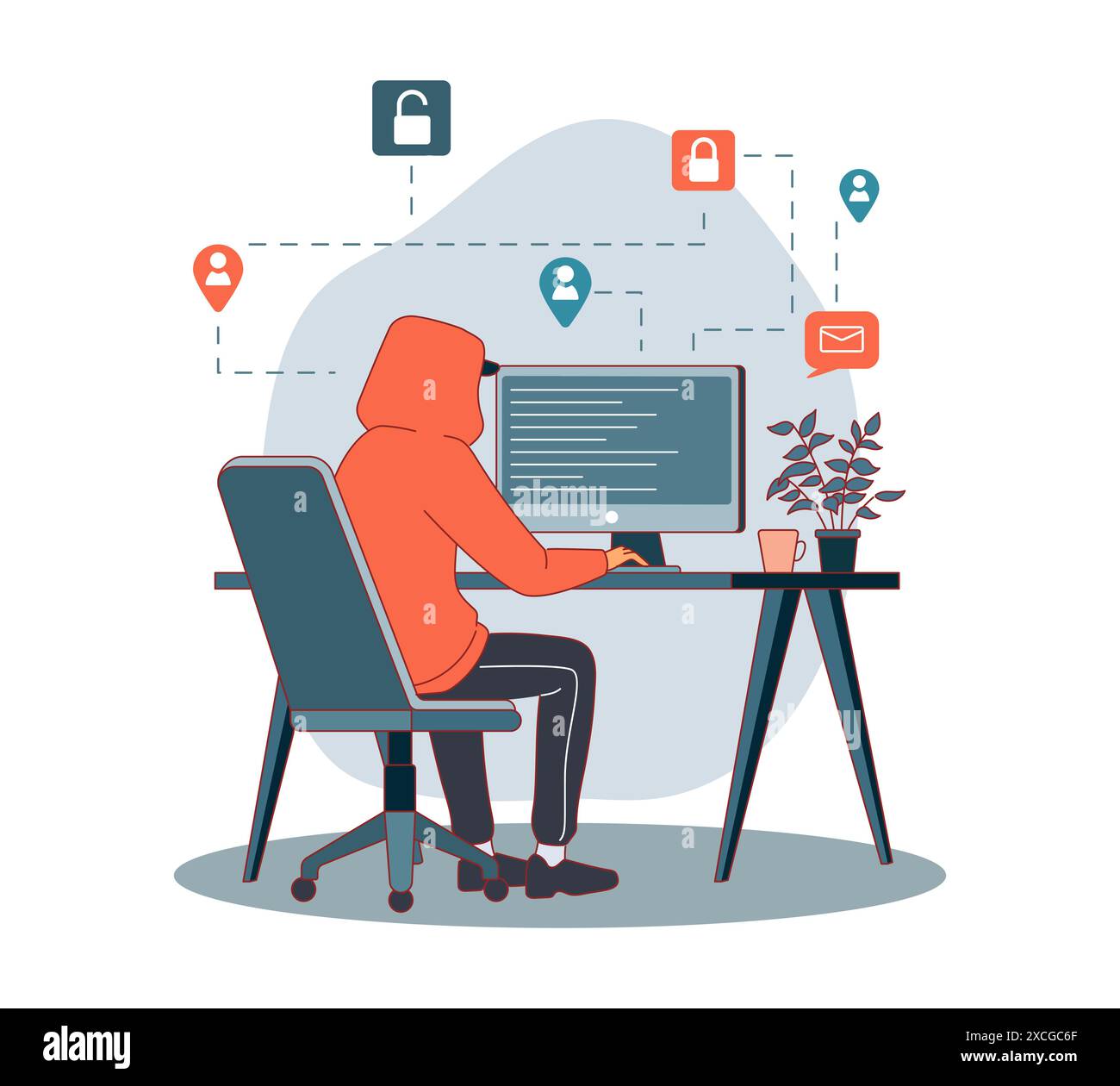 Cracking passwords Stock Vector Images - Alamy