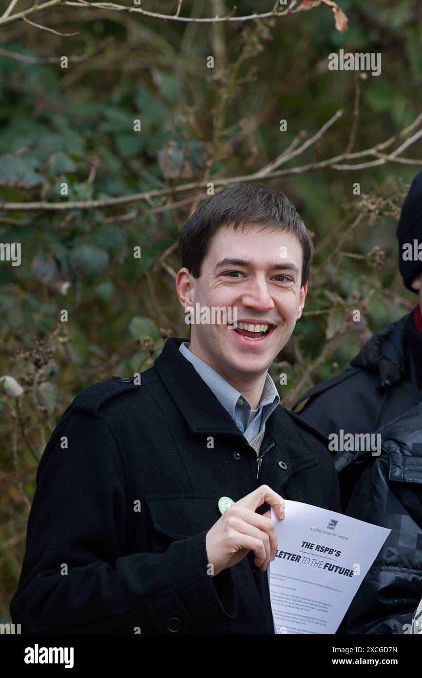 Adrian Ramsay co-leader of the Green Party at RSPB event 'Nuthatches ...