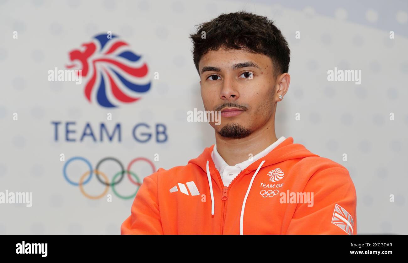 Jake Jarman during a Team GB kitting out session for the Paris Olympics ...