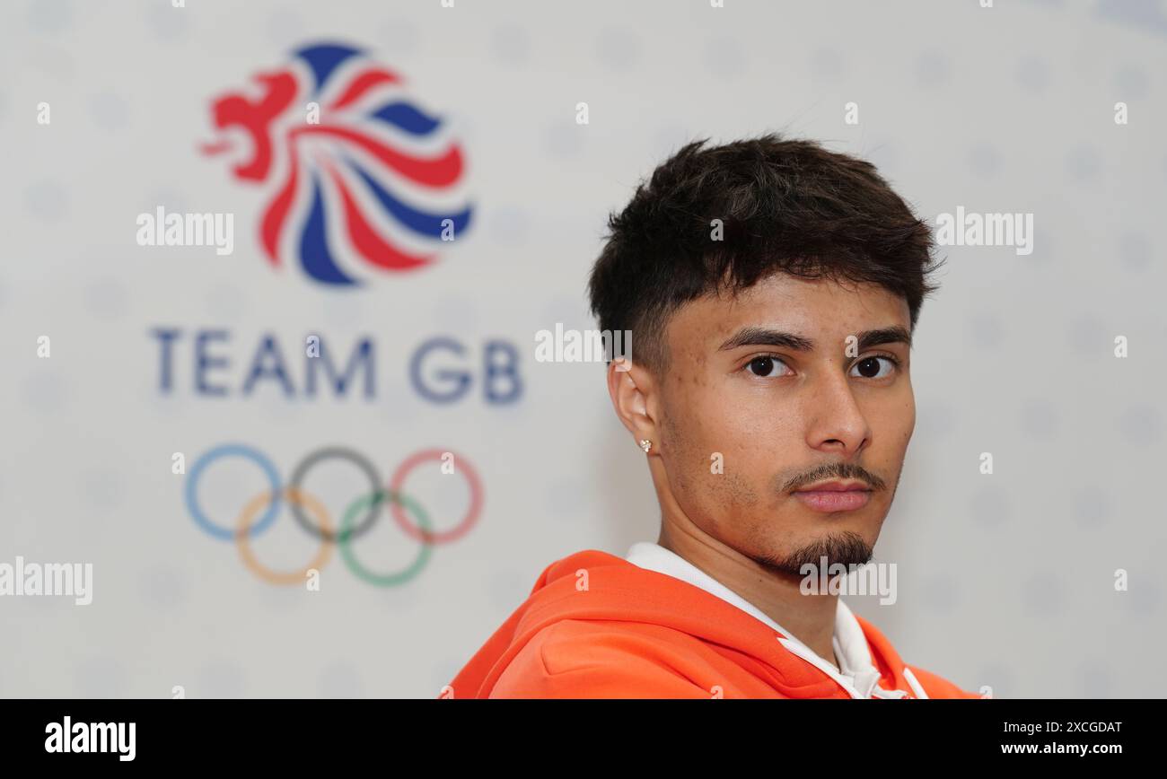 Jake Jarman during a Team GB kitting out session for the Paris Olympics ...