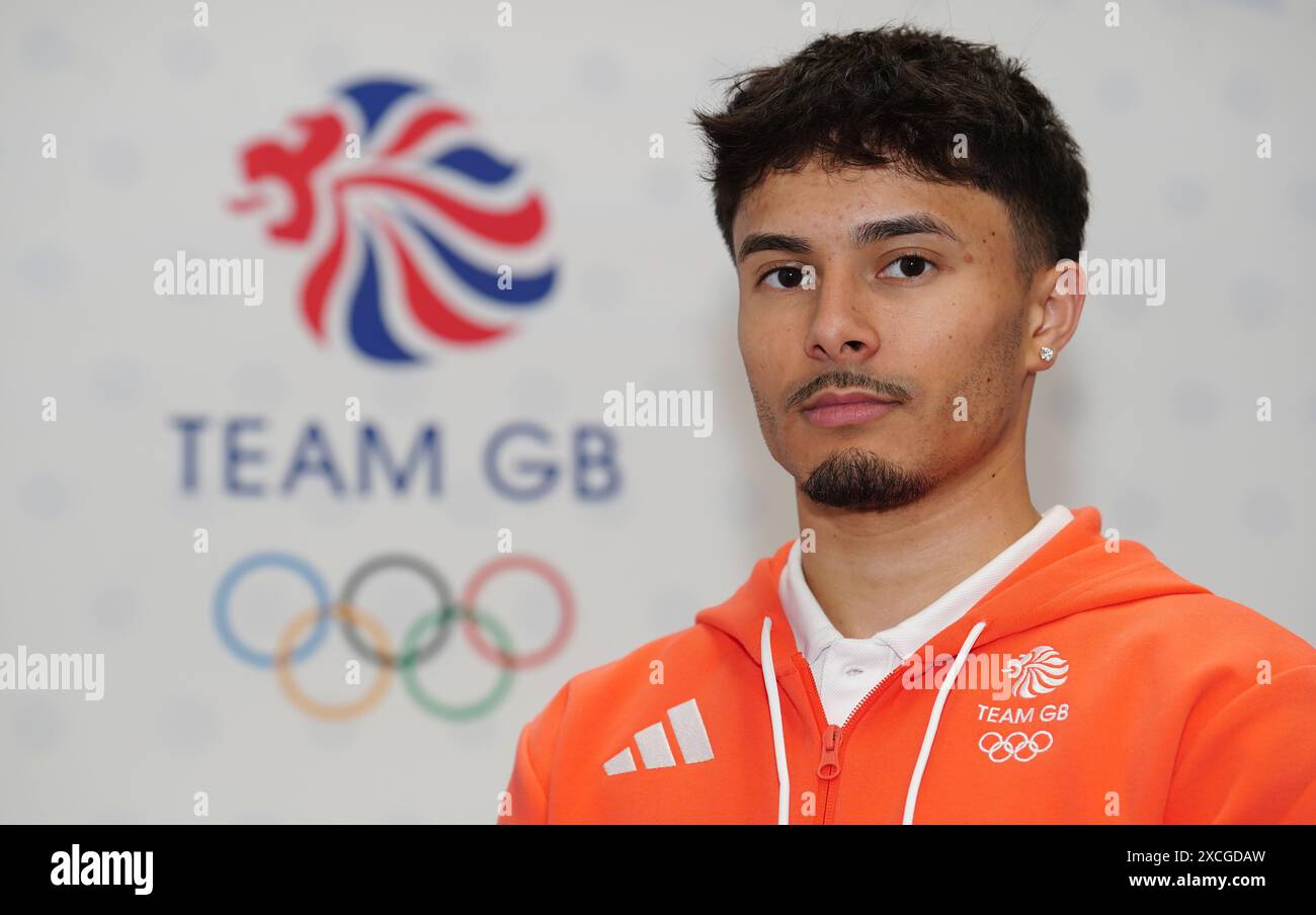 Jake Jarman during a Team GB kitting out session for the Paris Olympics ...
