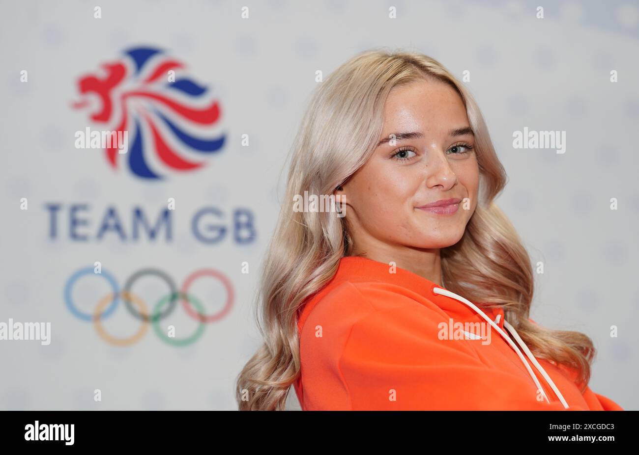 Ruby Evans during a Team GB kitting out session for the Paris Olympics ...