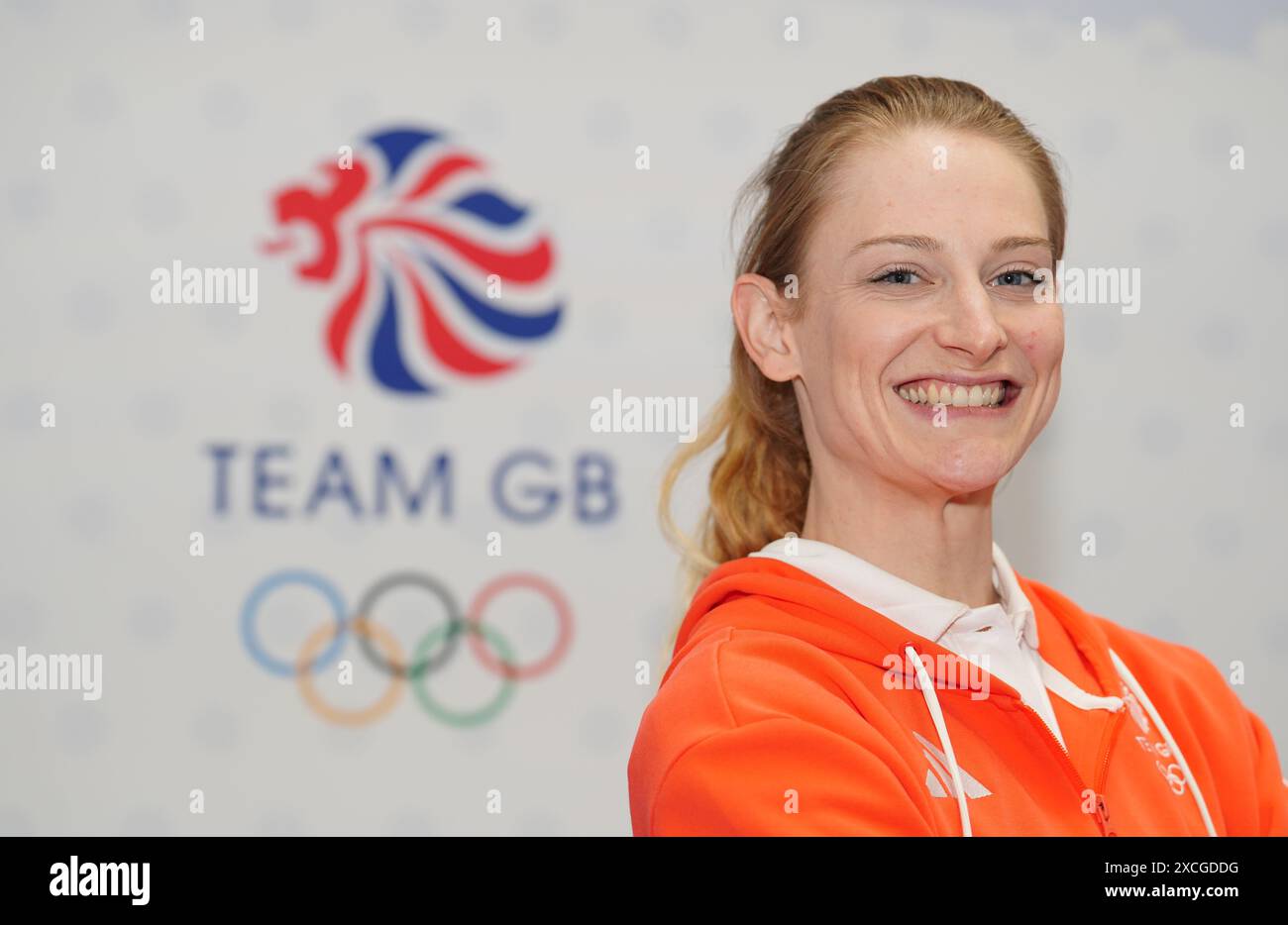 Bryony Page during a Team GB kitting out session for the Paris Olympics ...