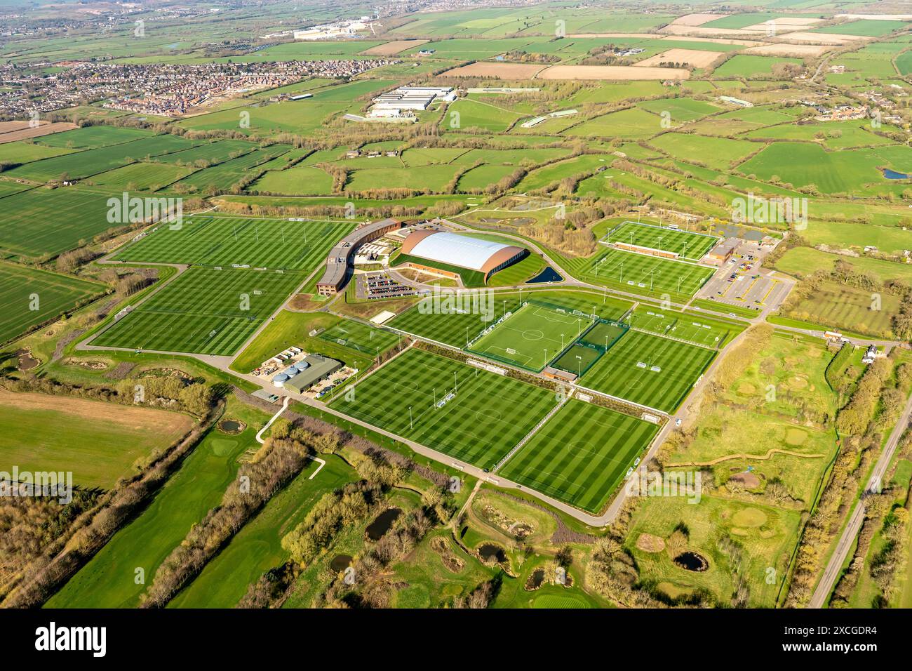Aerial photo of Leicester FC Training ground at Charnwood showing ...