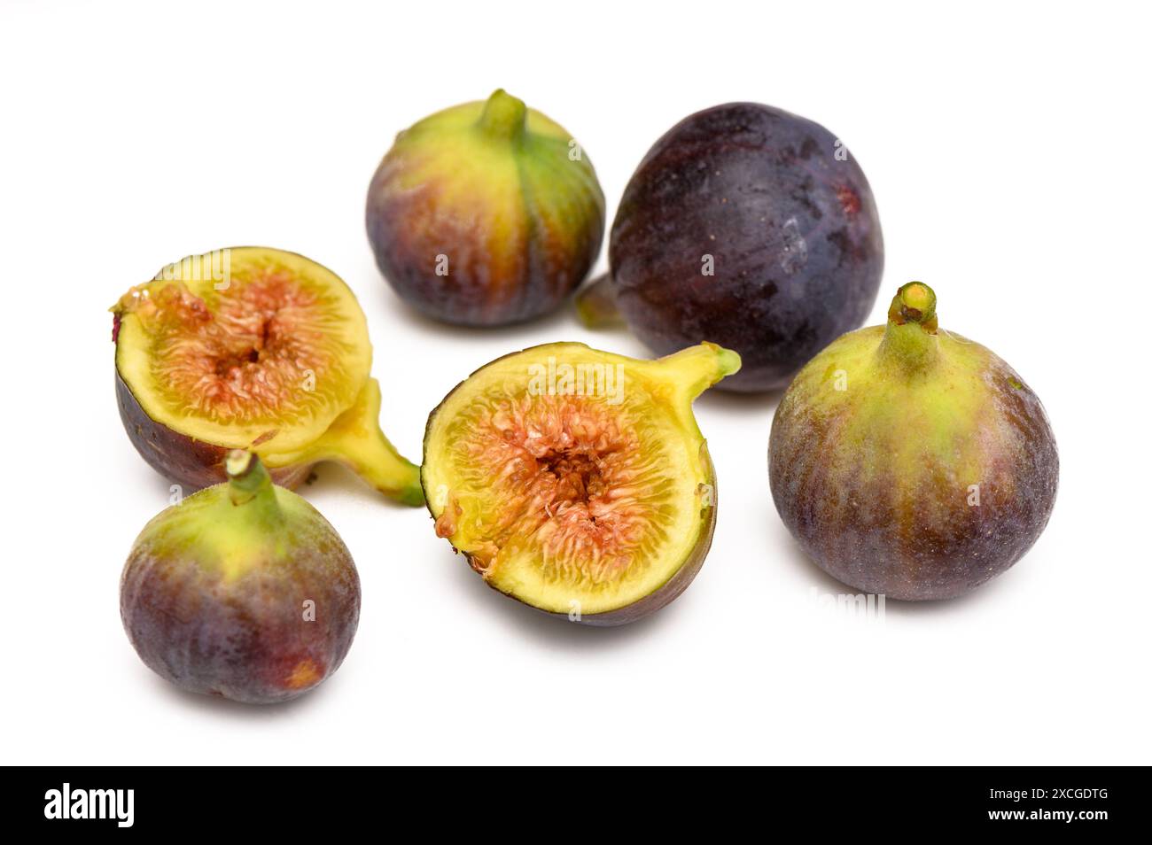 Fresh figs isolated on white background with clipping path, whole and ...