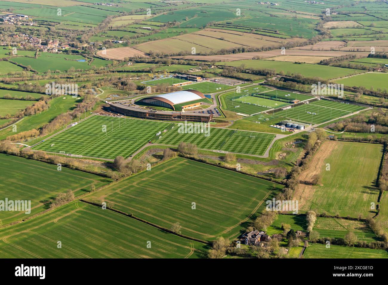 Aerial photo of Leicester FC Training ground at Charnwood showing ...