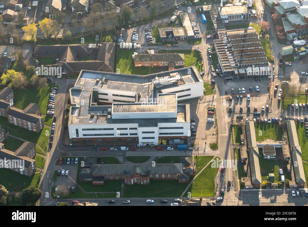 Aerial photo of Liverpool Aintree University Hospital from 1500 feet ...