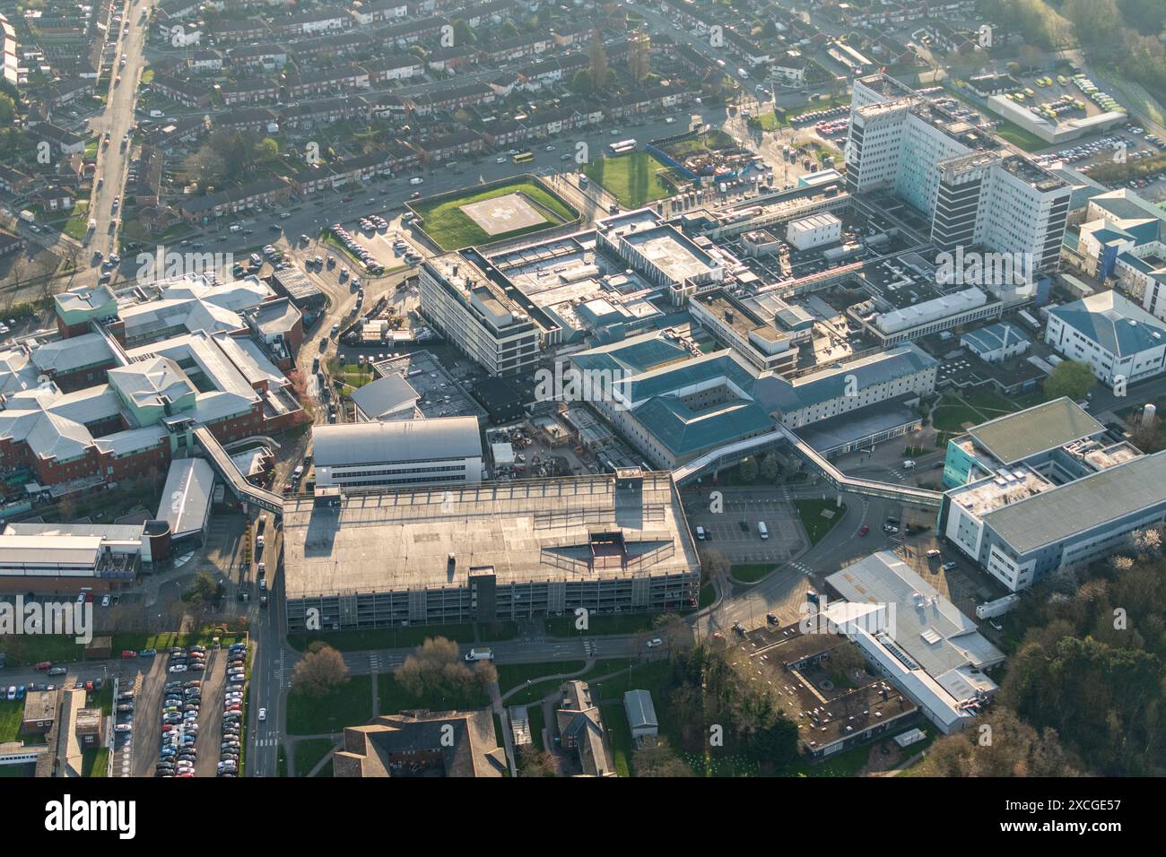 Aerial photo of Liverpool Aintree University Hospital from 1500 feet ...