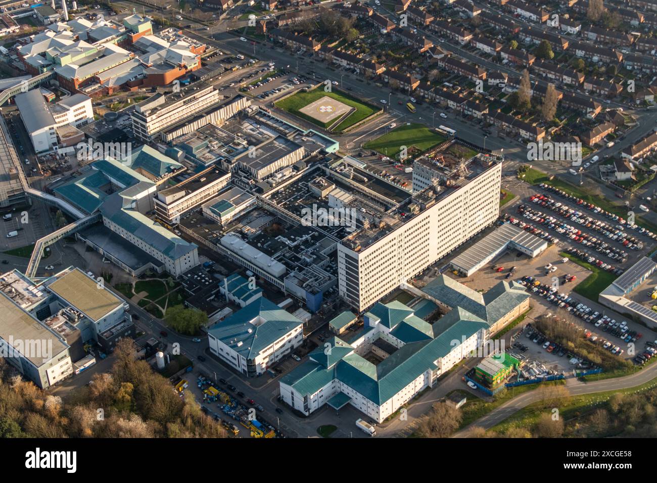 Aerial photo of Liverpool Aintree University Hospital from 1500 feet ...