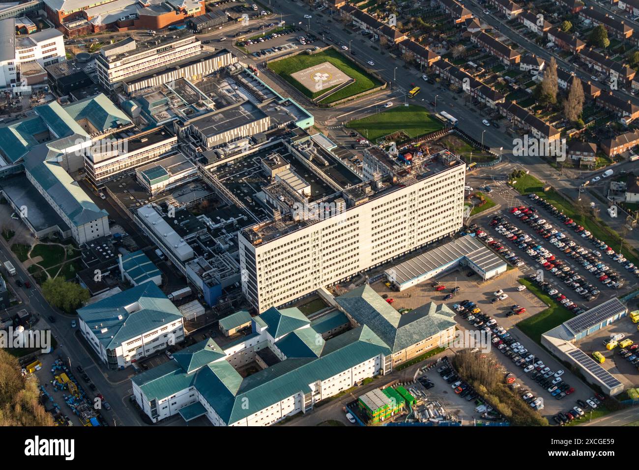 Aerial photo of Liverpool Aintree University Hospital from 1500 feet ...