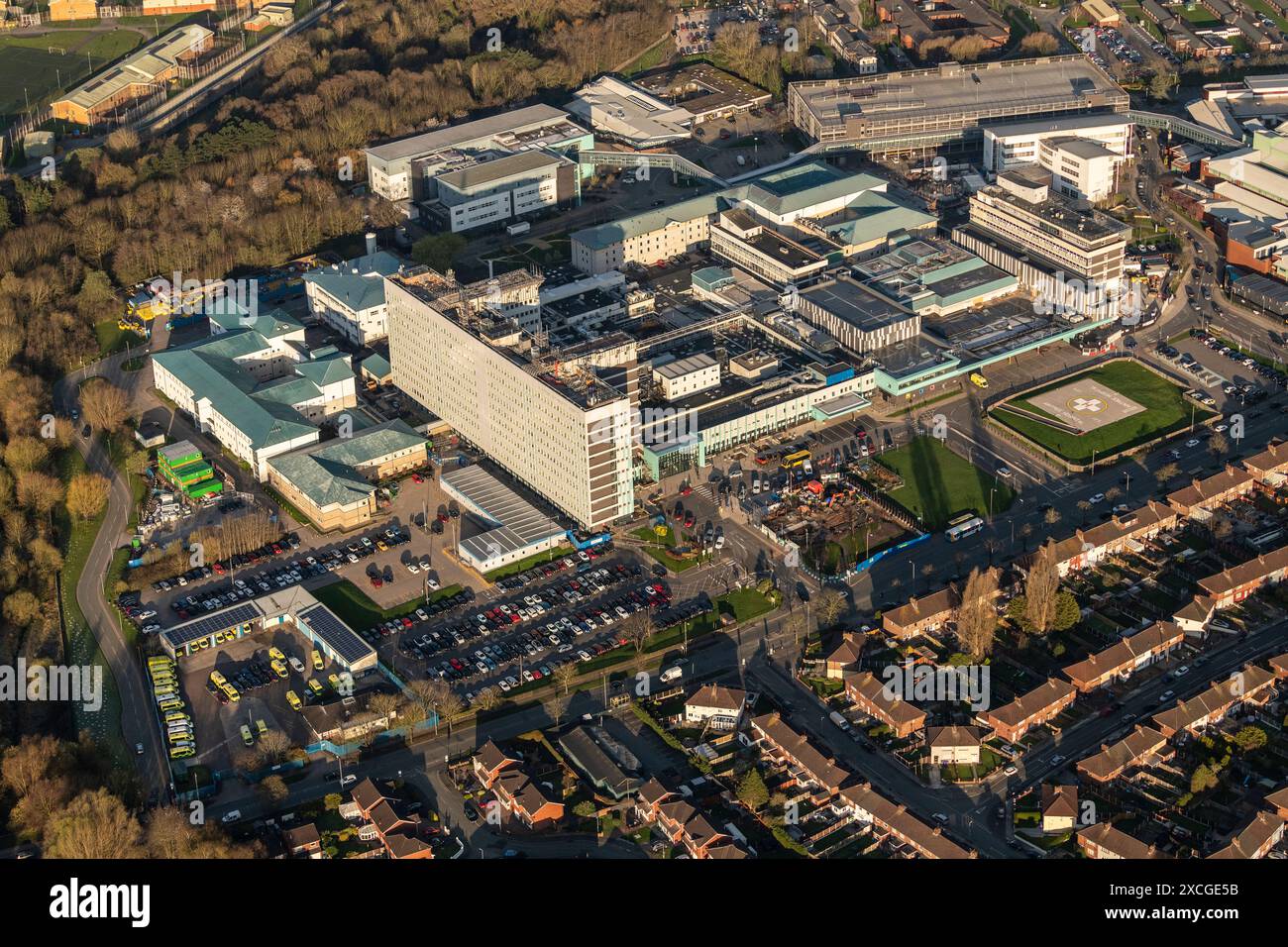 Aerial photo of Liverpool Aintree University Hospital from 1500 feet ...