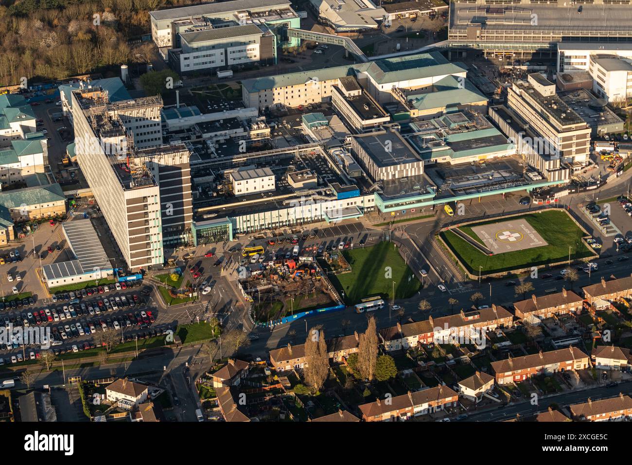 Aerial photo of Liverpool Aintree University Hospital from 1500 feet ...