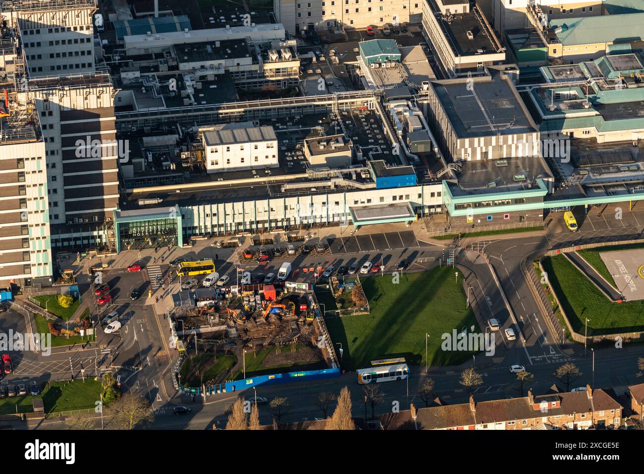 Aerial photo of Liverpool Aintree University Hospital from 1500 feet ...