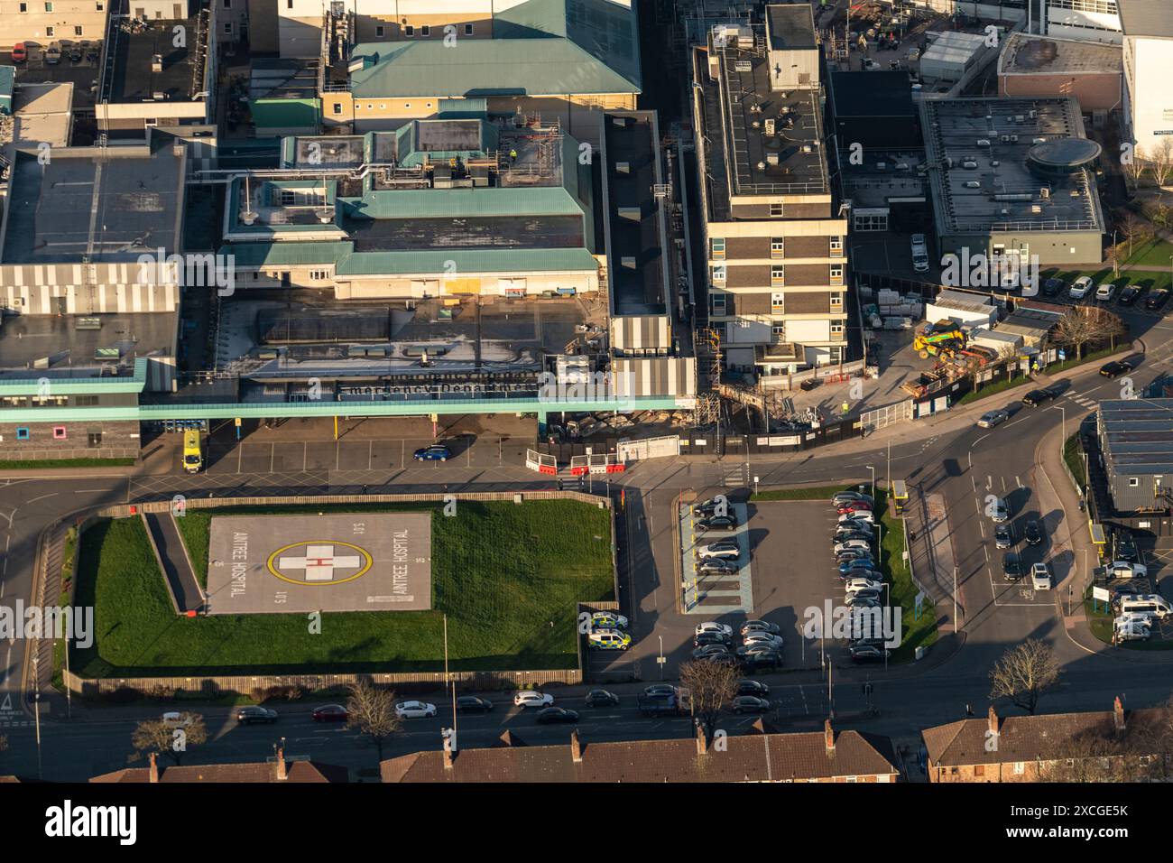 Aerial photo of Liverpool Aintree University Hospital from 1500 feet ...