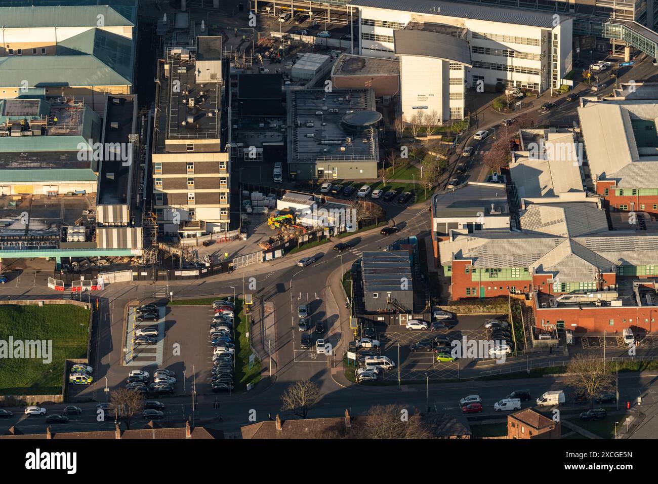 Aerial photo of Liverpool Aintree University Hospital from 1500 feet ...