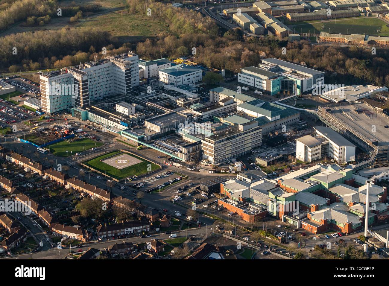 Aerial photo of Liverpool Aintree University Hospital from 1500 feet ...