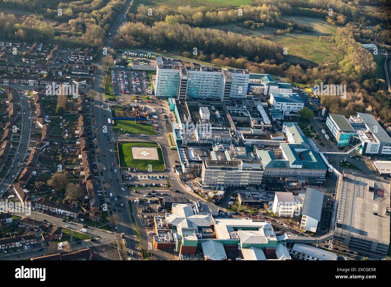 Aerial photo of Liverpool Aintree University Hospital from 1500 feet ...