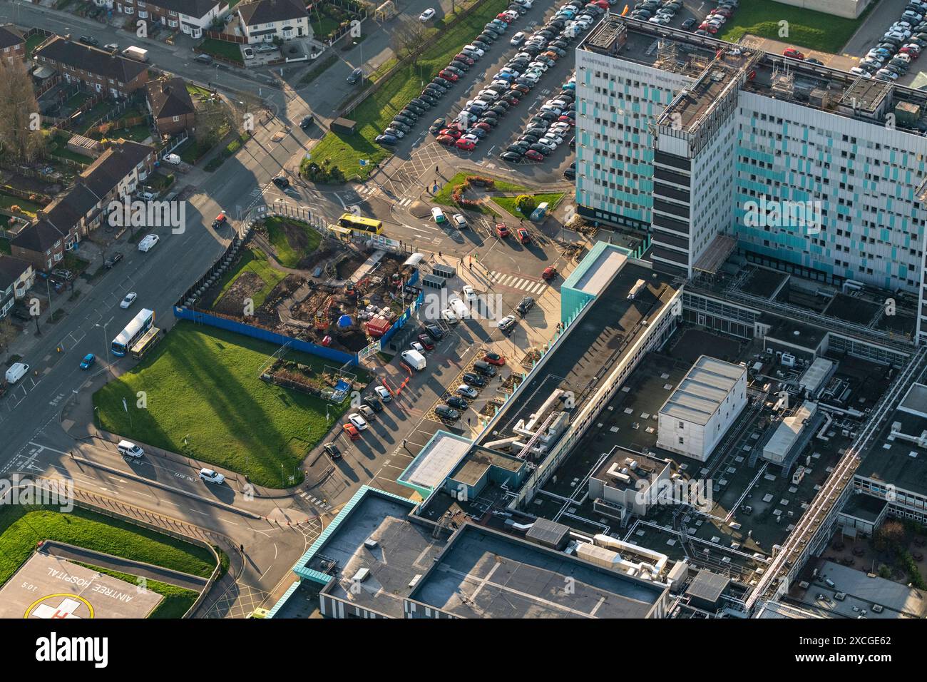 Aerial photo of Liverpool Aintree University Hospital from 1500 feet ...