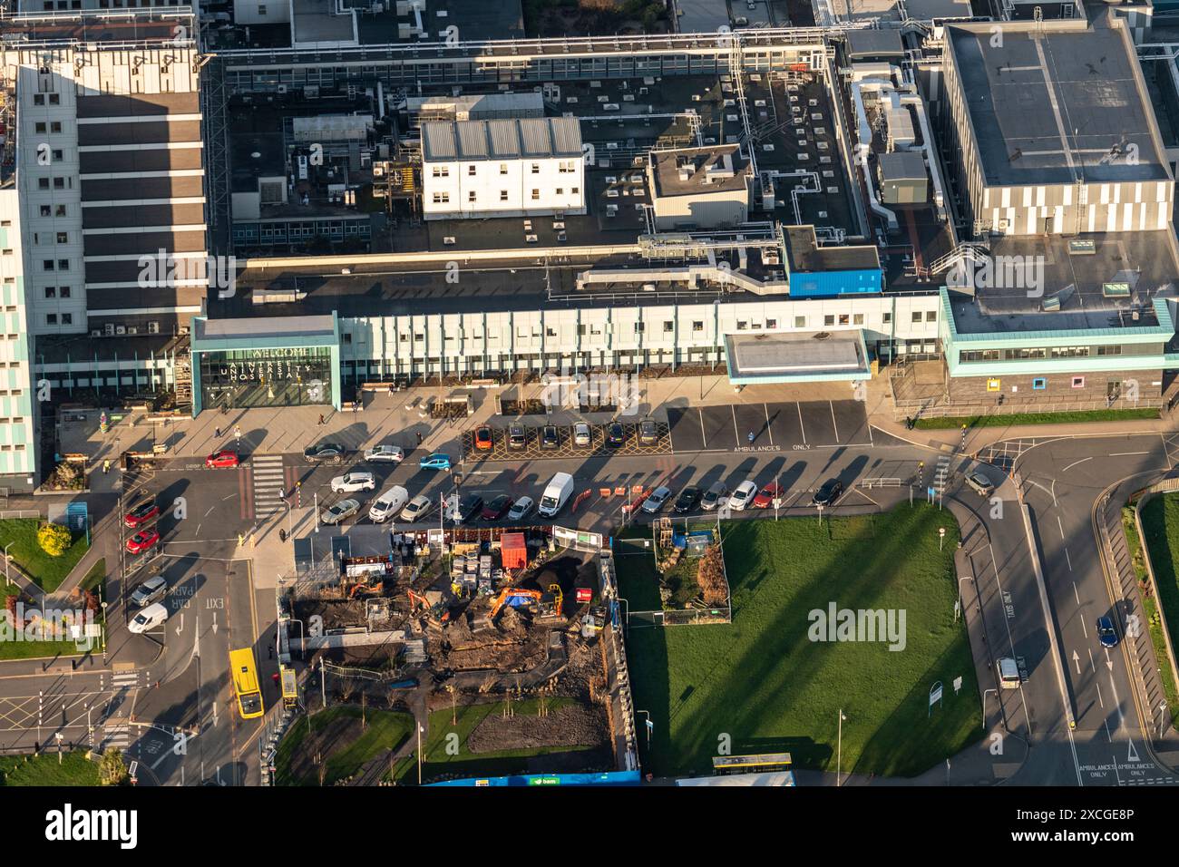Aerial photo of Liverpool Aintree University Hospital from 1500 feet ...