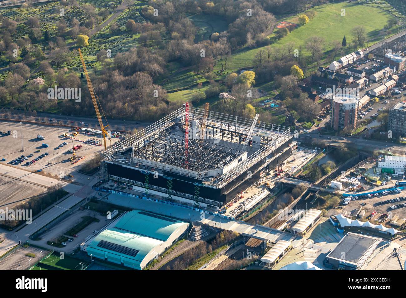 Aerial photo of the new coop live music arena under construction Stock ...