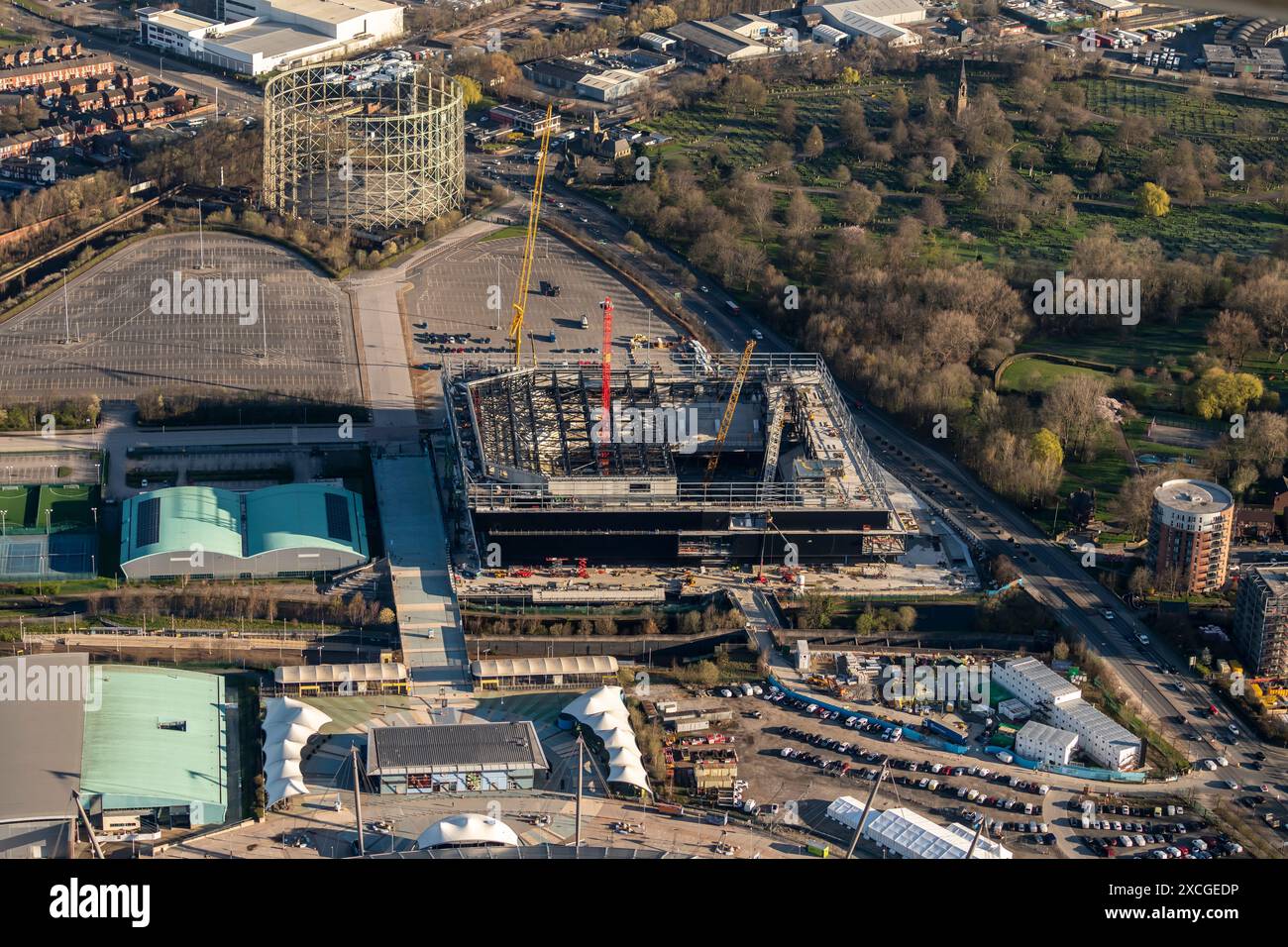 Aerial photo of the new coop live music arena under construction Stock ...