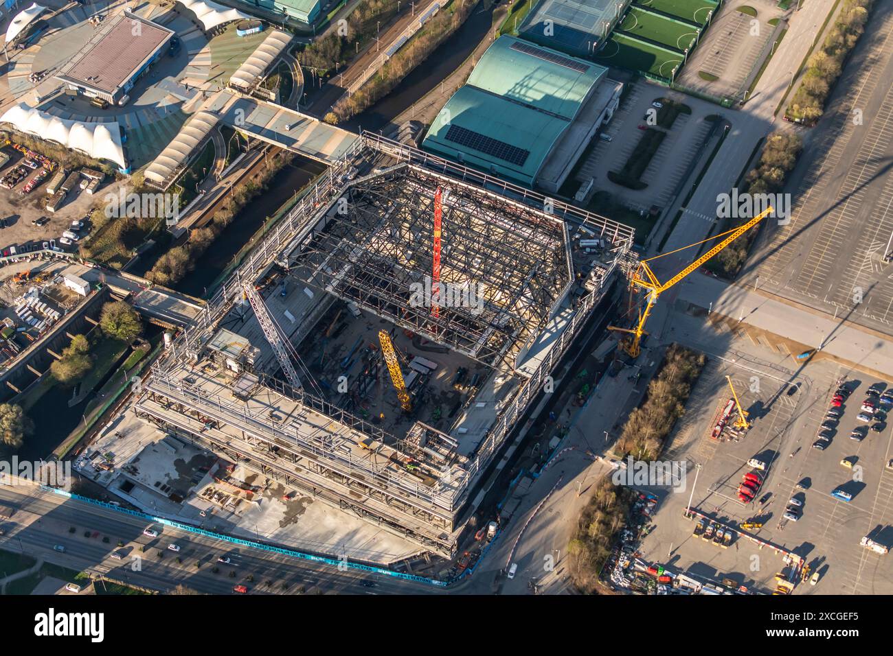Aerial photo of the new coop live music arena under construction Stock ...