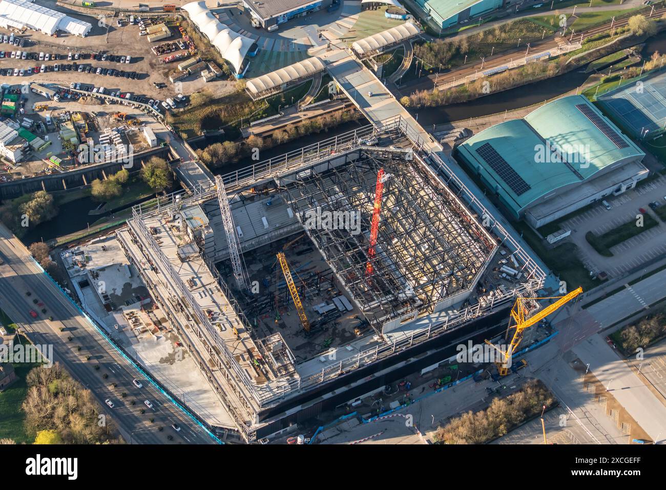 Aerial photo of the new coop live music arena under construction Stock ...