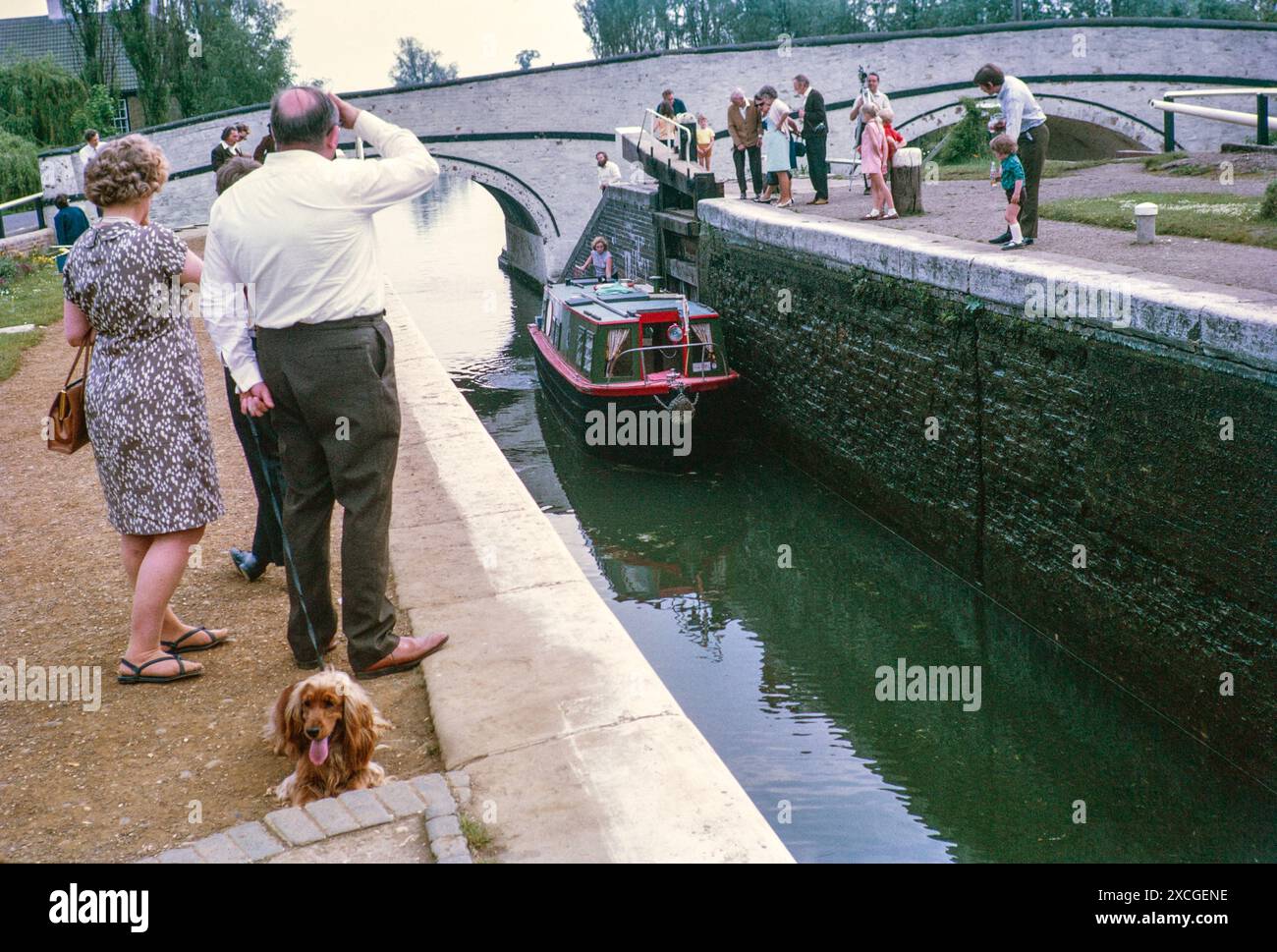 Grand Union canal, Stoke Bruerne, Northamptonshire, England, UK 1971 ...