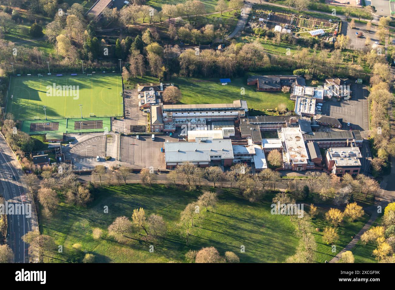 Aerial photo of Manchester High School for Girls taken from 1500 feet ...