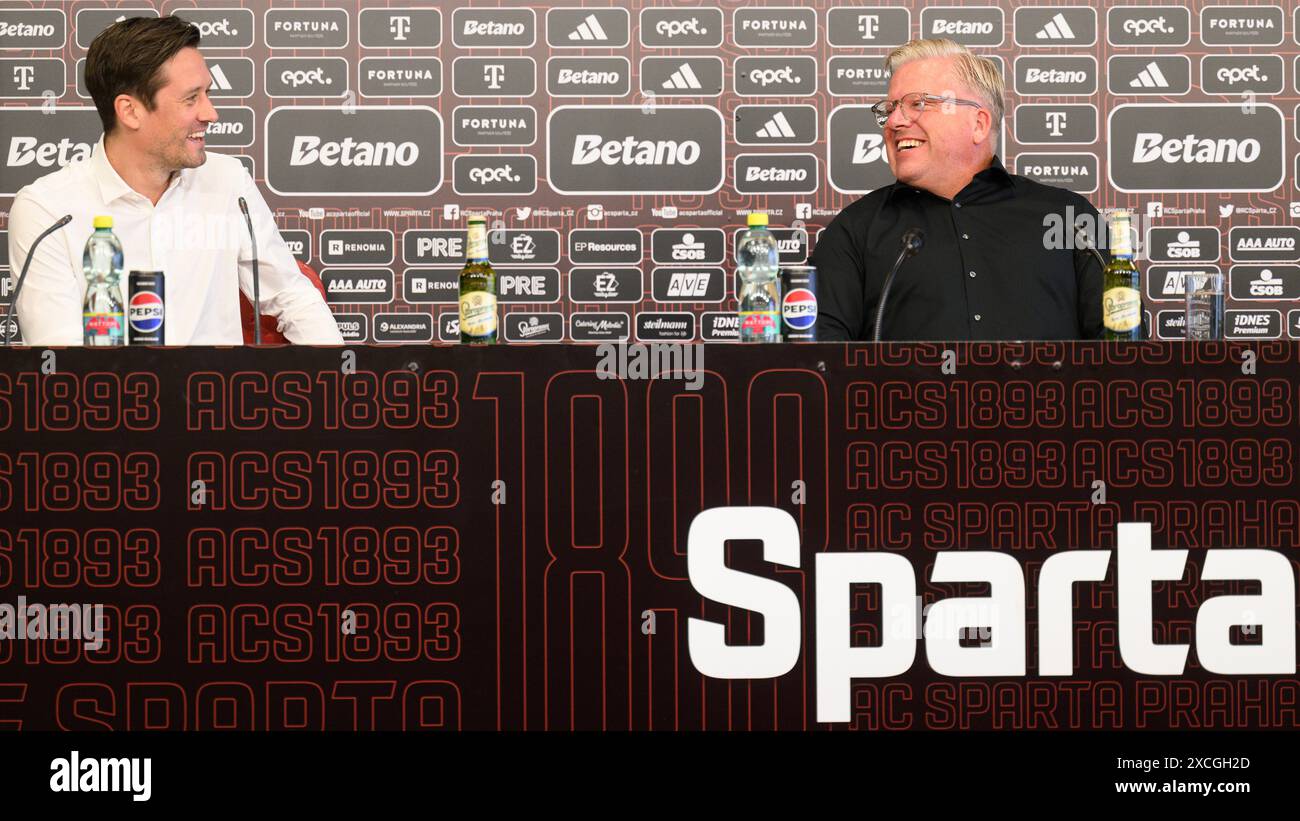Prague, Czech Republic. 17th June, 2024. Sparta's sport director Tomas ...