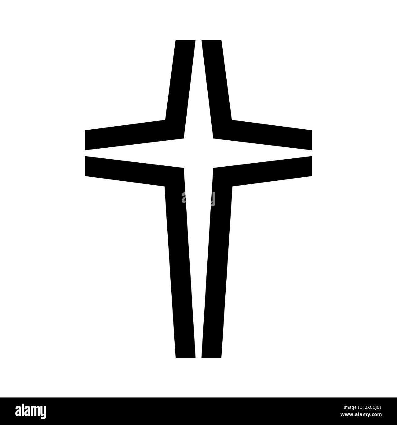 Christian cross icon, symbol shape design, sacred emblem Stock Vector ...
