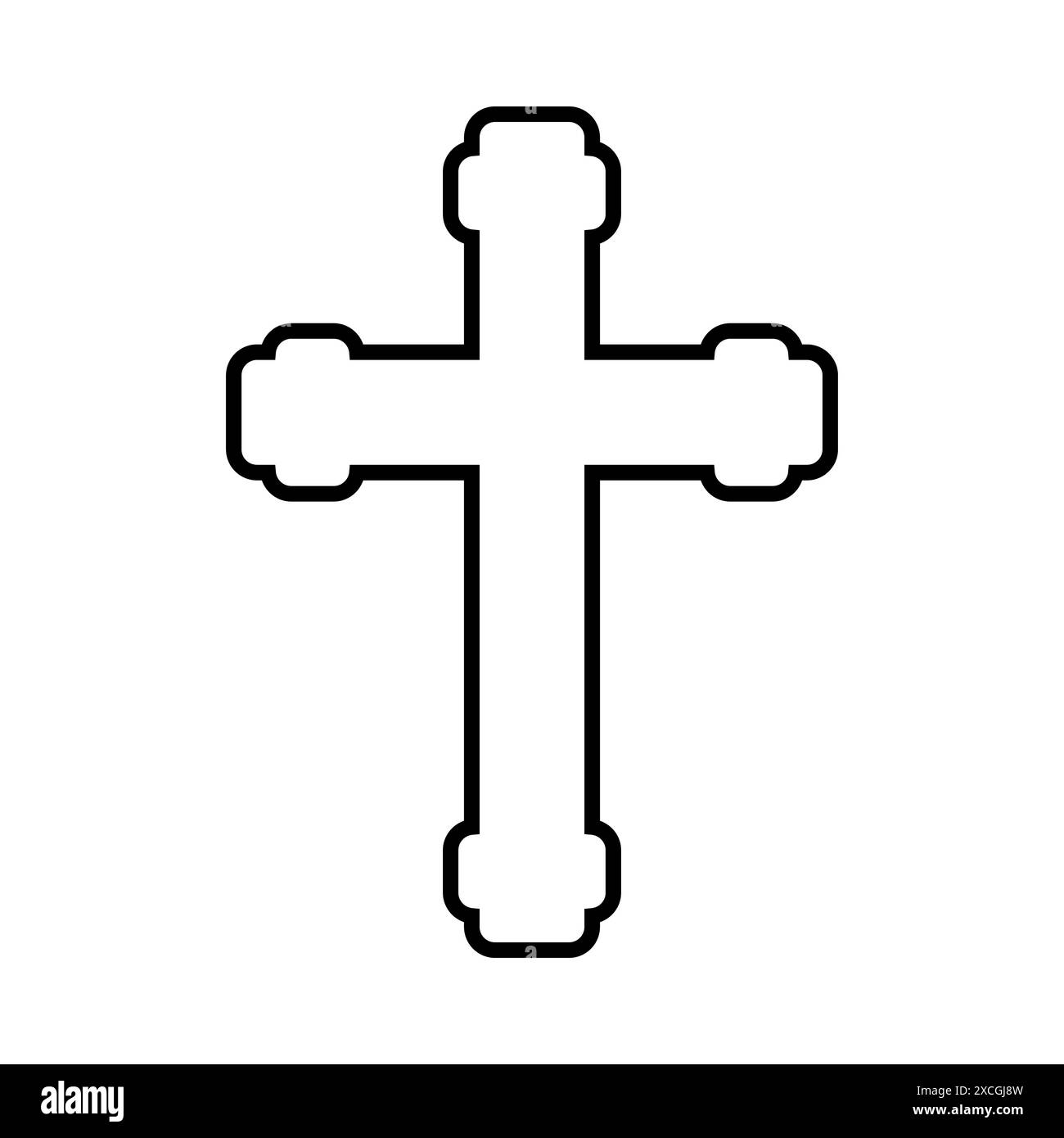 Simple cross icon, Christian cross symbol, outline shape Stock Vector ... Simple cross icon, Christian cross symbol, outline shape Stock Vector ...