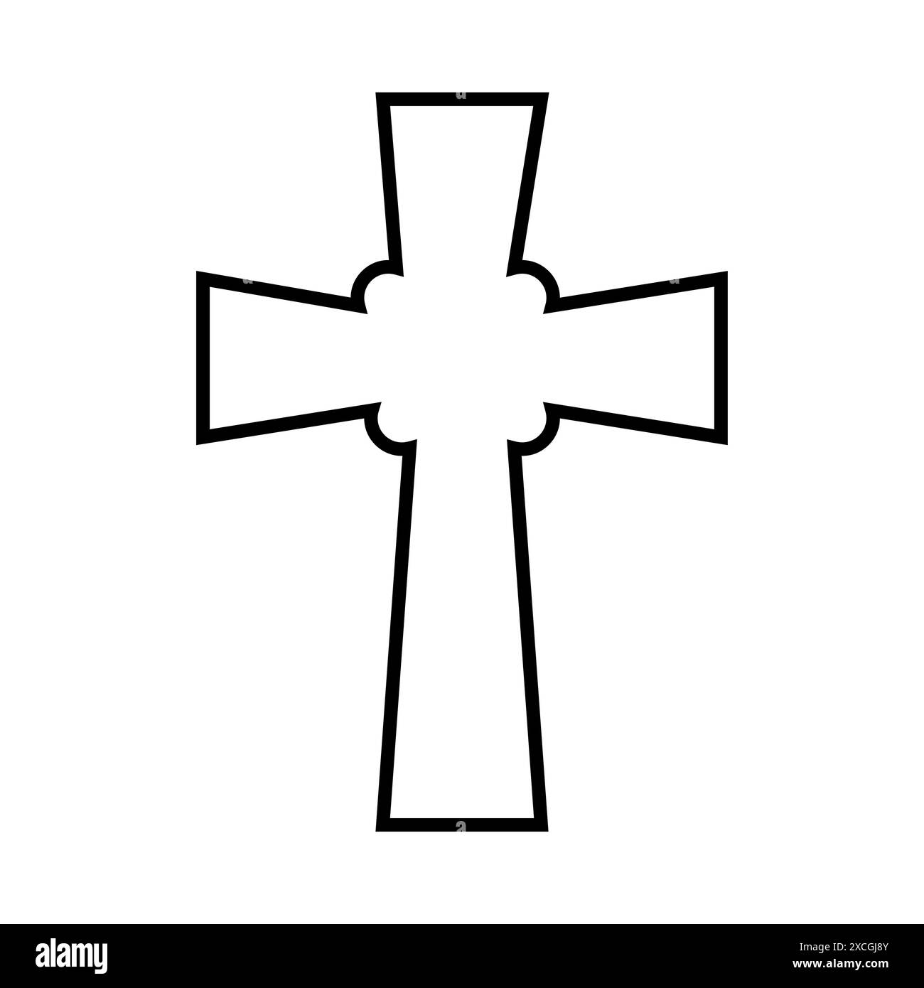 Christian cross icon, symbol shape design, sacred emblem Stock Vector ...