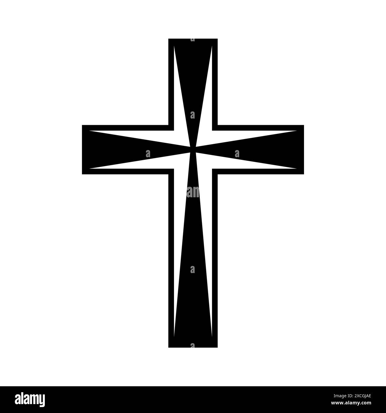 Christian cross icon, symbol shape design, sacred emblem Stock Vector ...