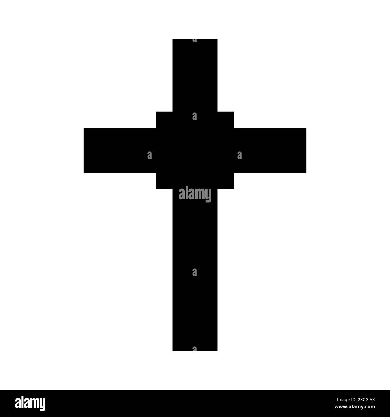 Cross icon, Christian symbol, outline shape Stock Vector Image & Art ...