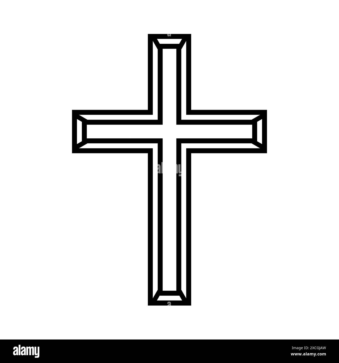 Christian cross icon, symbol shape design, sacred emblem Stock Vector ...