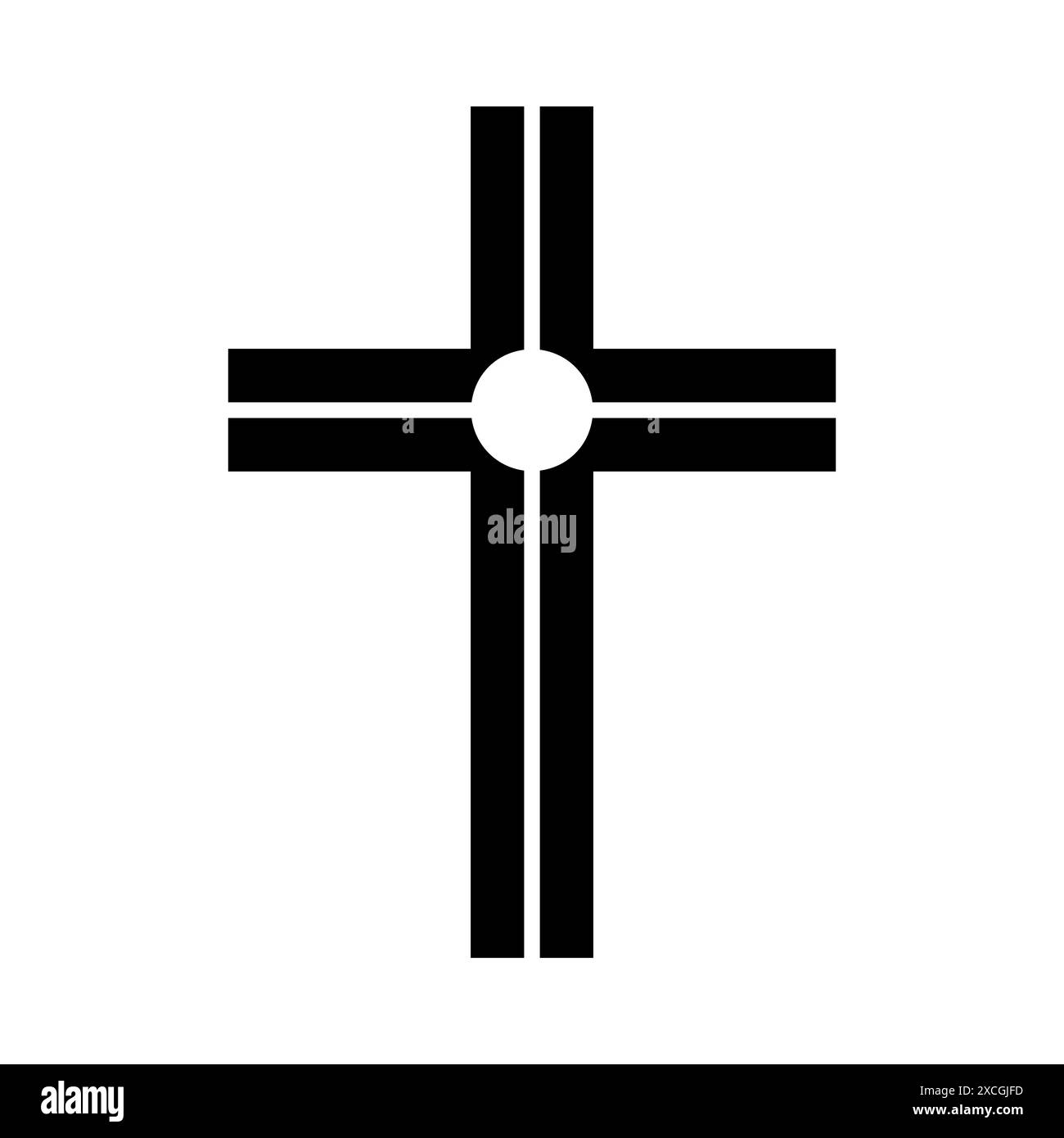 Christian cross icon, symbol shape design, sacred emblem Stock Vector ...