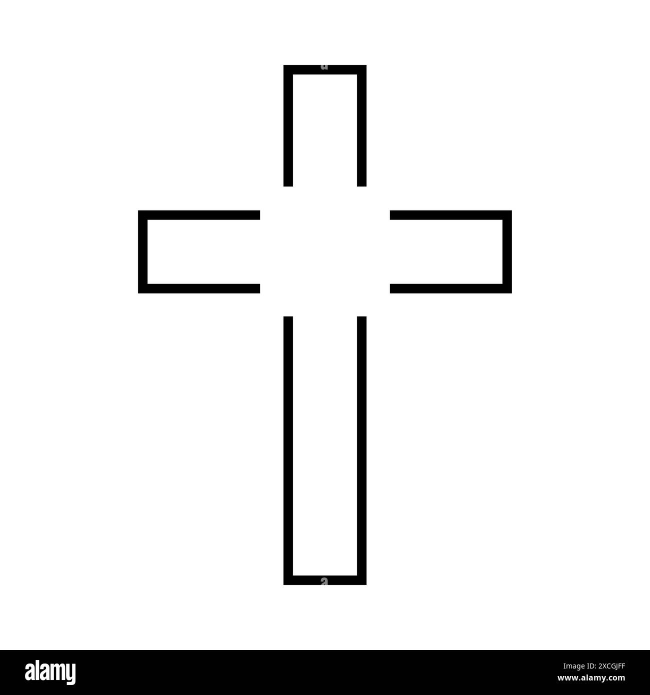 Christian cross icon, symbol shape design, sacred emblem Stock Vector ...