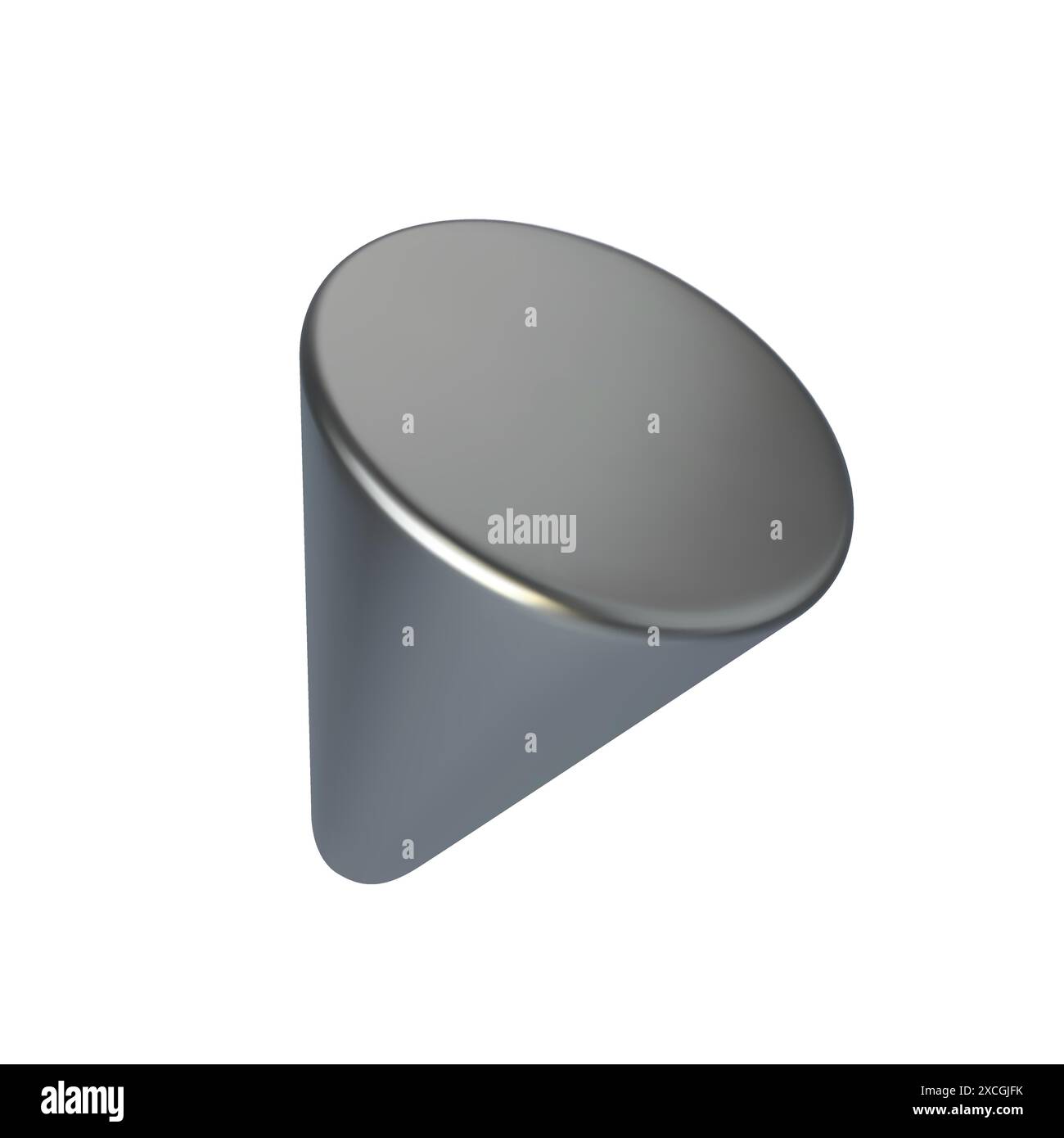 Silver cone in 3D Style isolated on white background. Vector ...