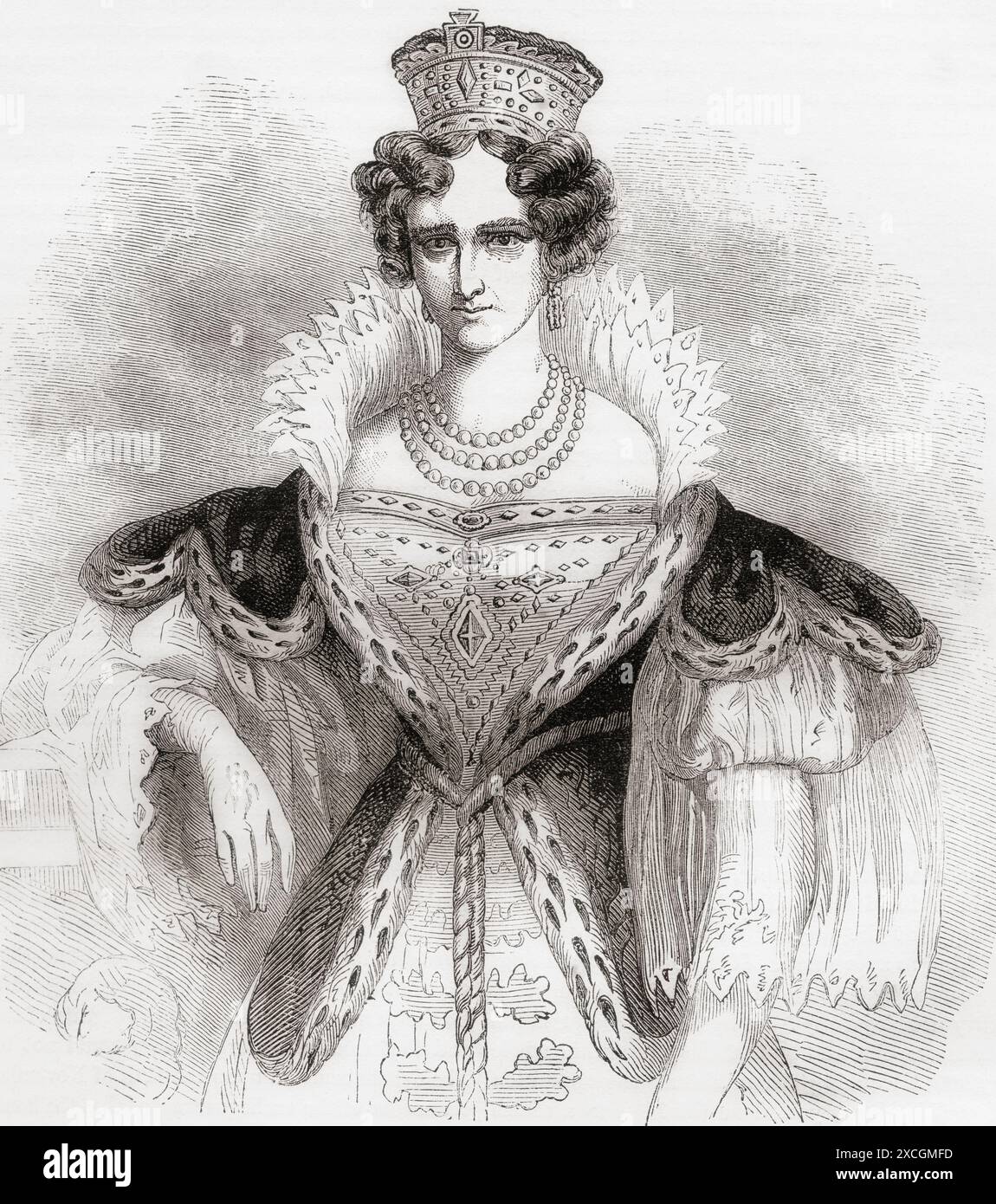 Adelaide of Saxe-Meiningen, 1792 – 1849. Queen of the United Kingdom of ...