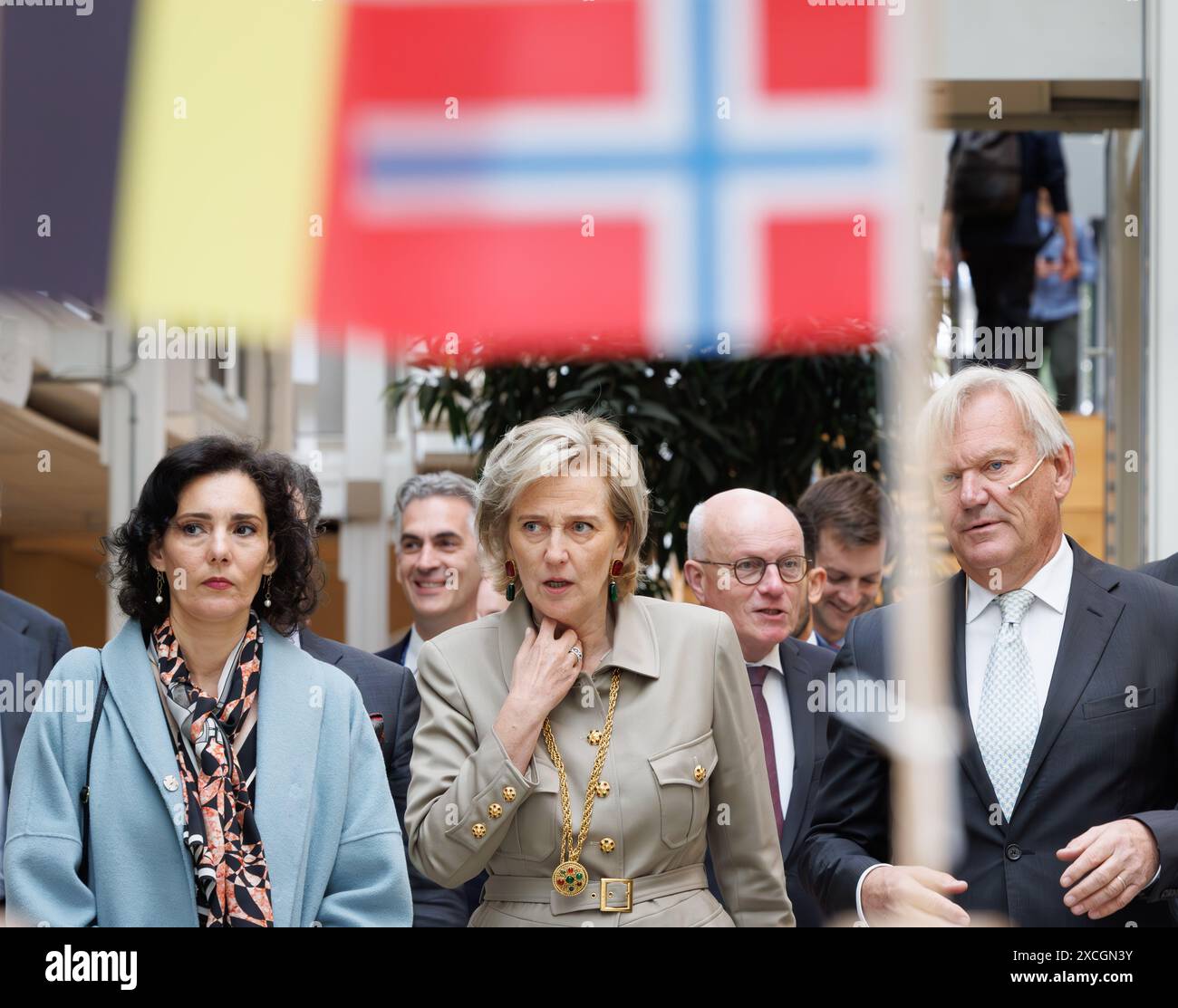 Belgian Foreign minister Hadja Lahbib, Economic Advisor to Belgian King ...