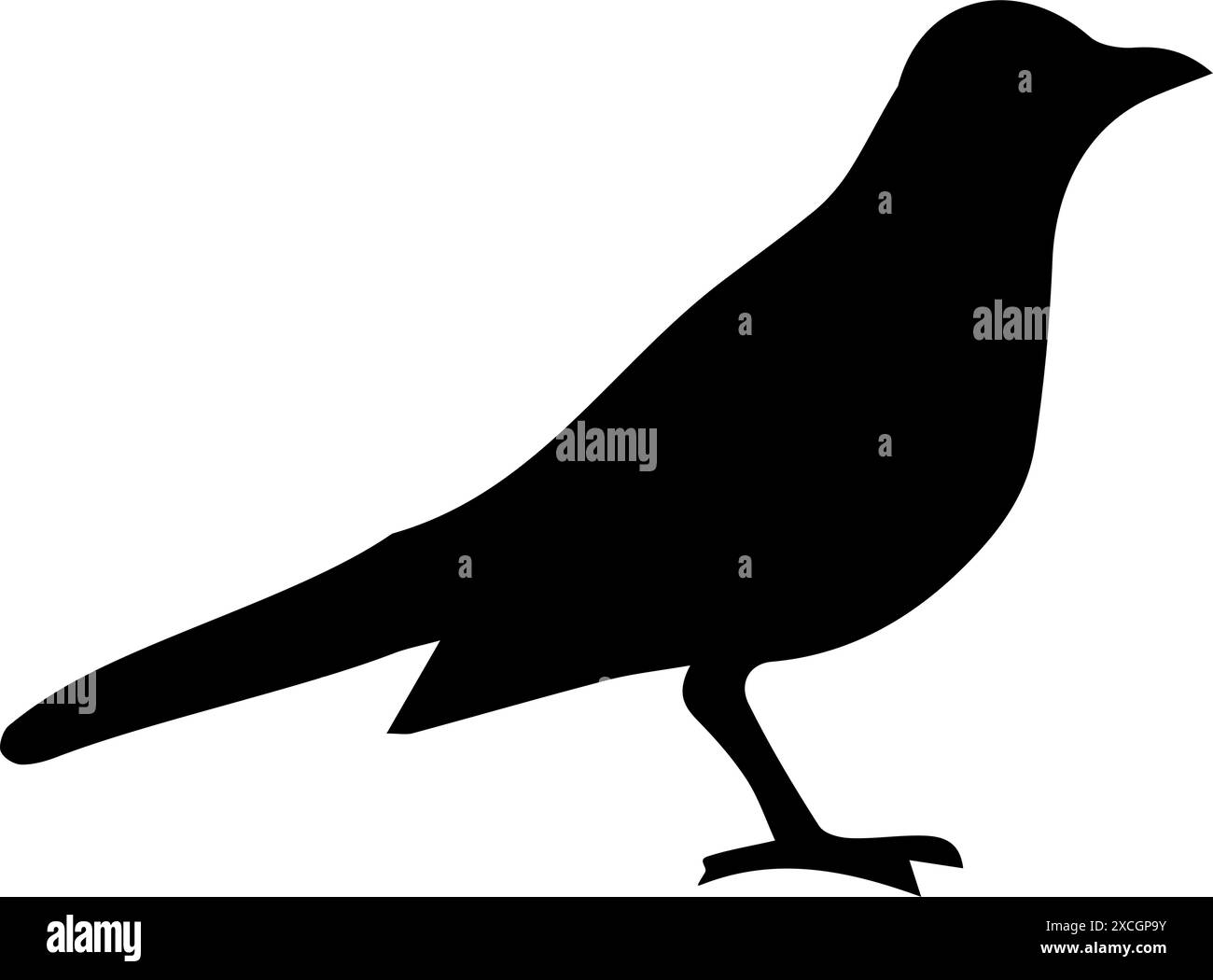 vector crow, vector bird, black bird, crow sitting Stock Vector Image ...