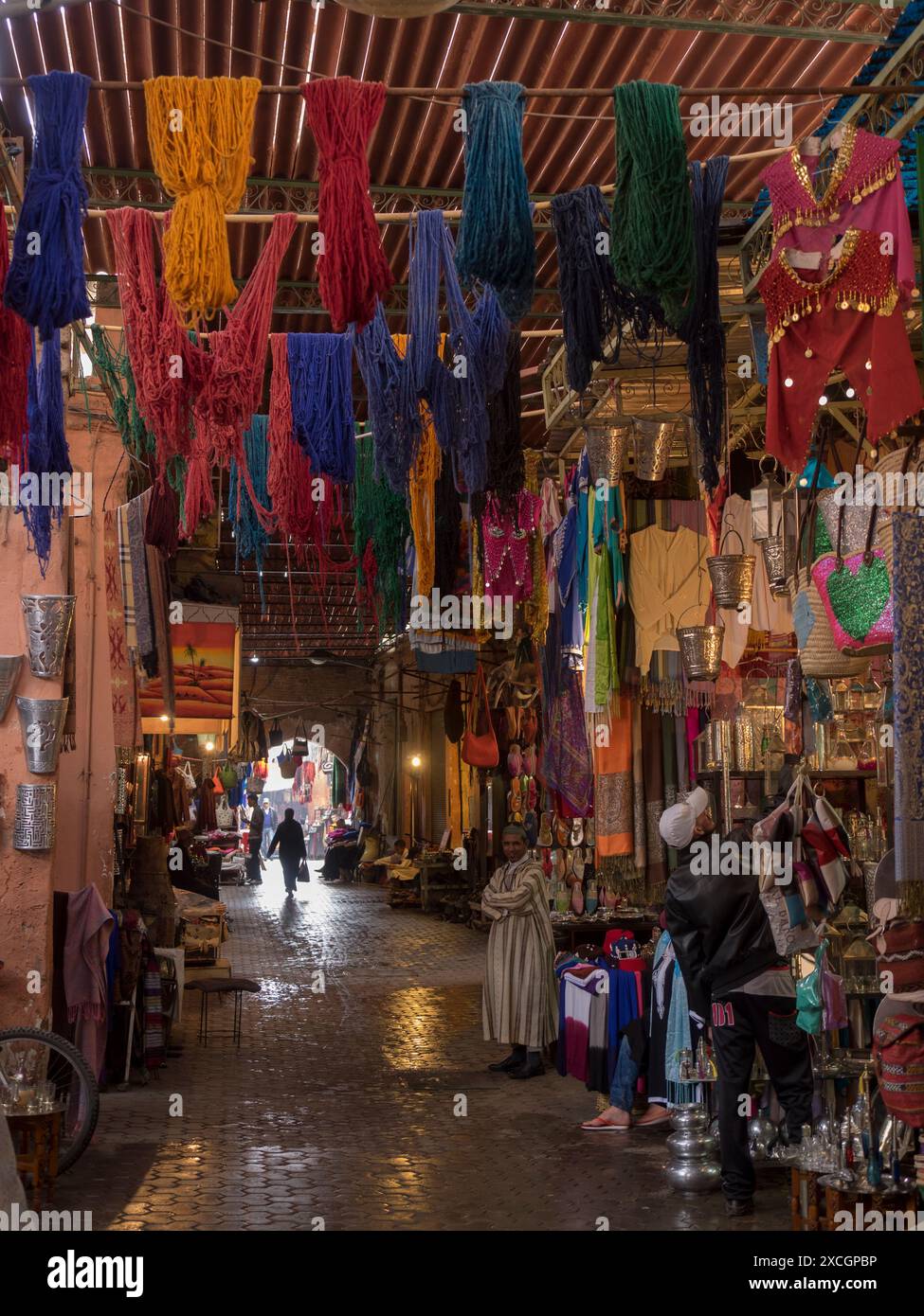 Inside Medina, old market at Marrakesch, Morocco Stock Photo - Alamy