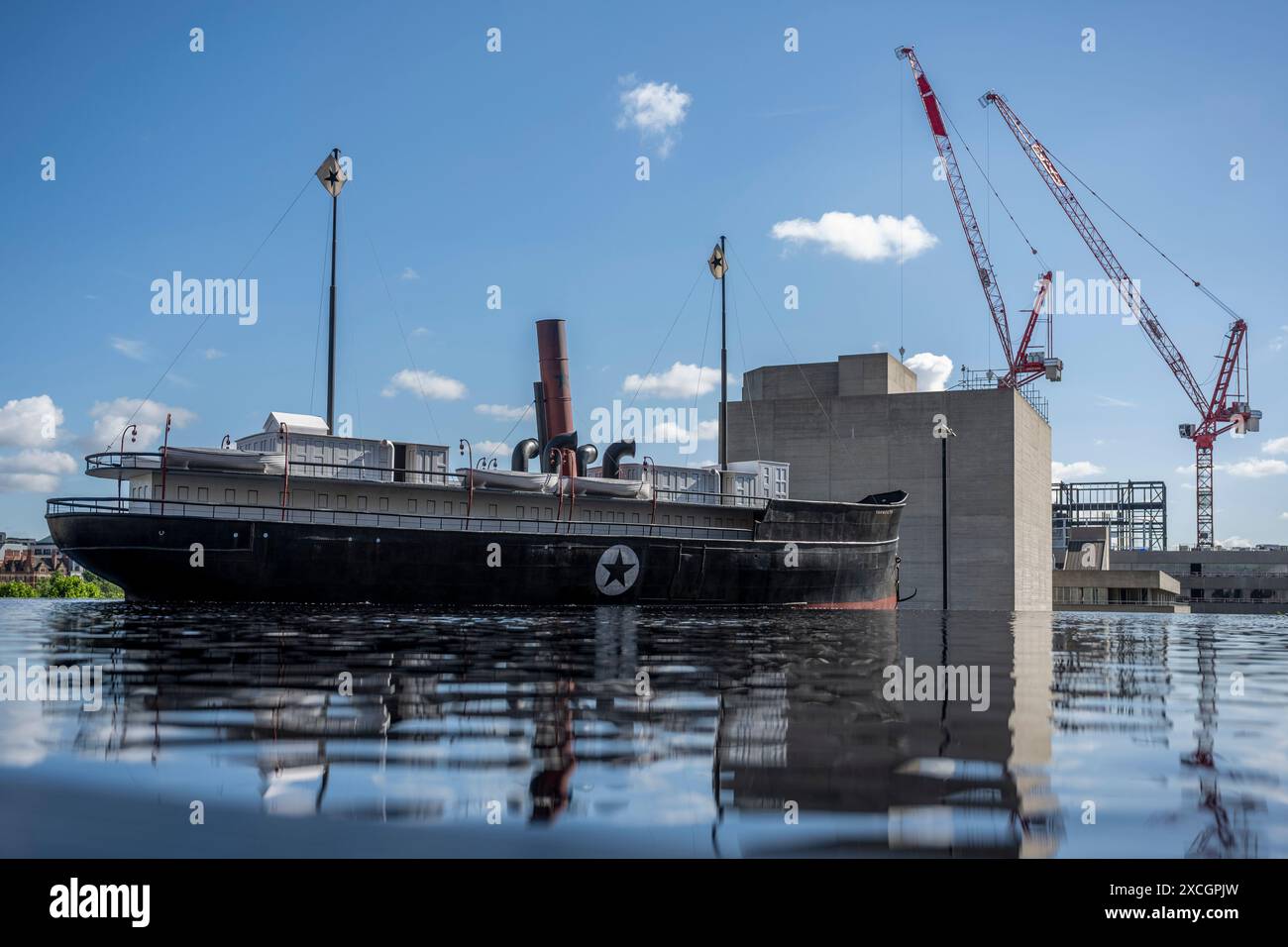 London, UK. 17 June 2024. 'Black Star', 2024, a largescale sculpture of ...