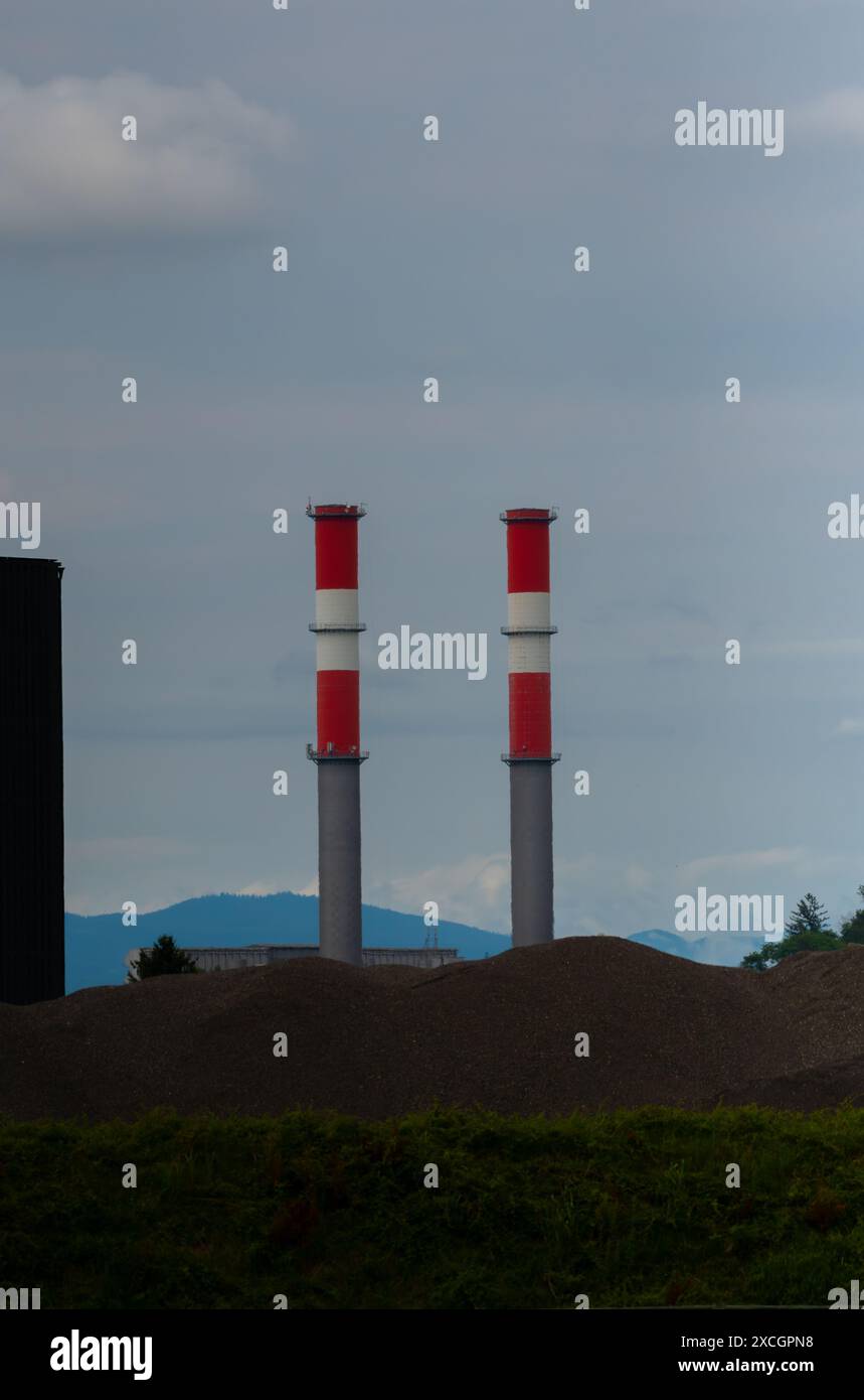 Two brick chimneys hi-res stock photography and images - Alamy