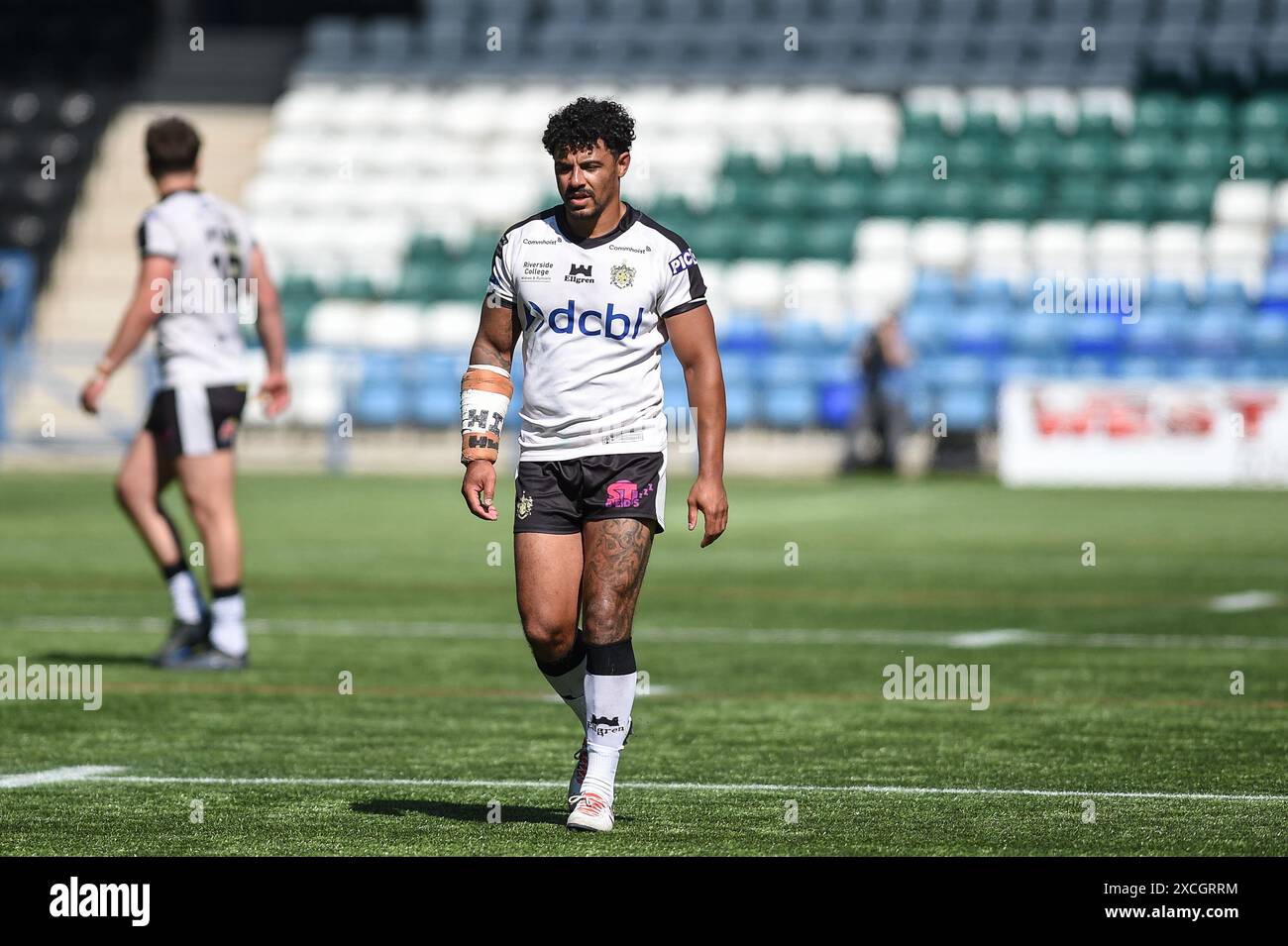 Widnes, England - 16th June 2024 - Kieran Dixon of Widnes Vikings ...